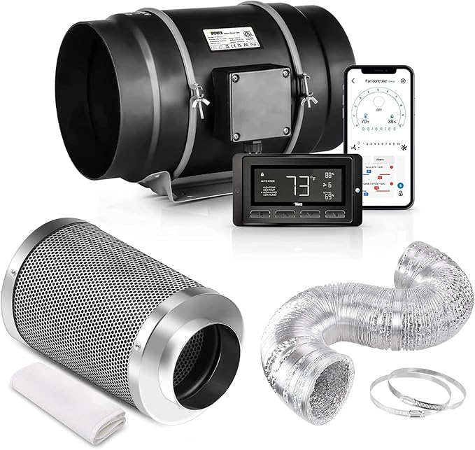 Amazon.com: iPower 8 Inch Inline Duct Ventilation Smart Fan (Support ...