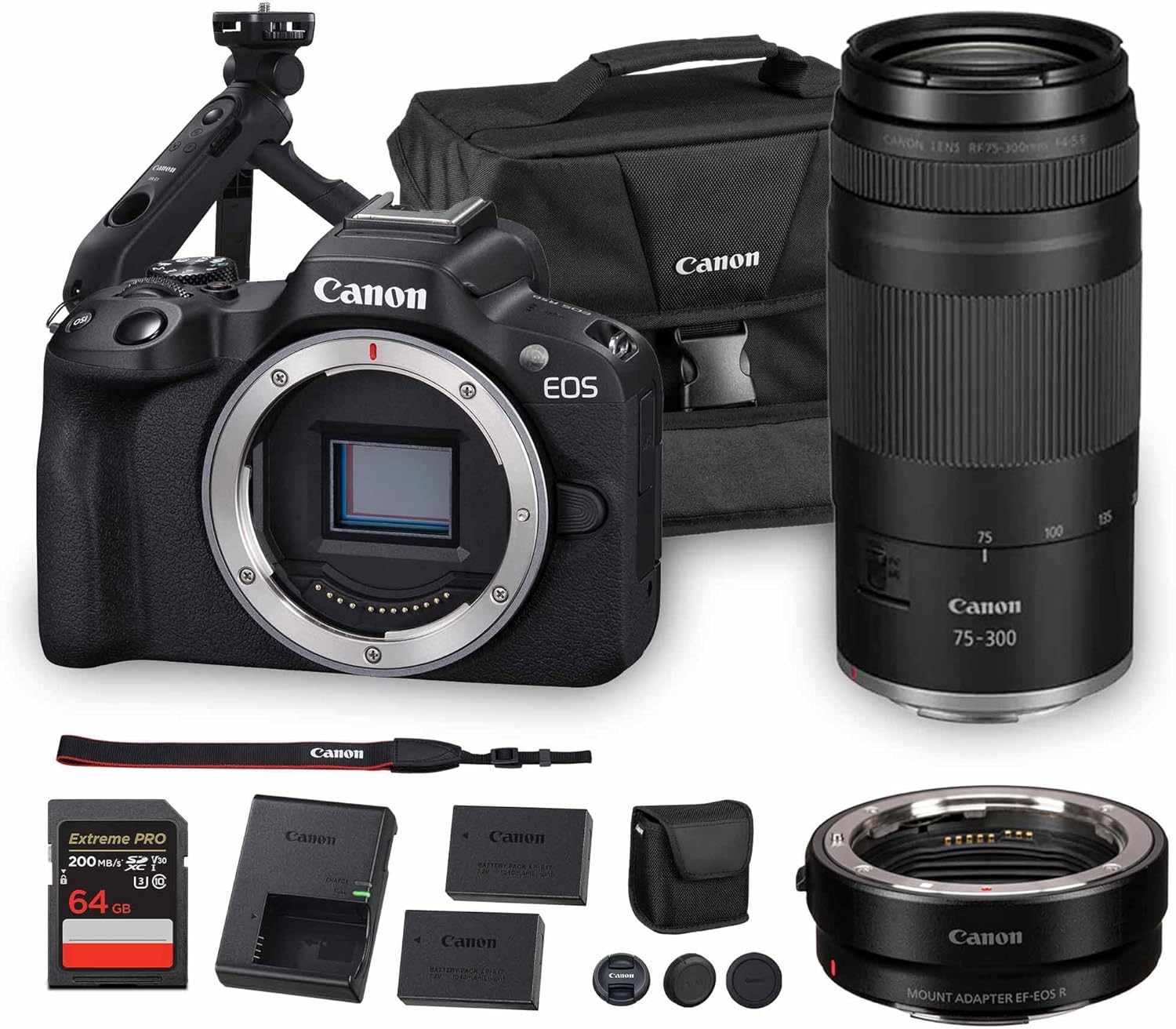 Amazon Canada: Canon EOS R50 Mirrorless Camera| 24.2MP APS-C, 4K 30p ...