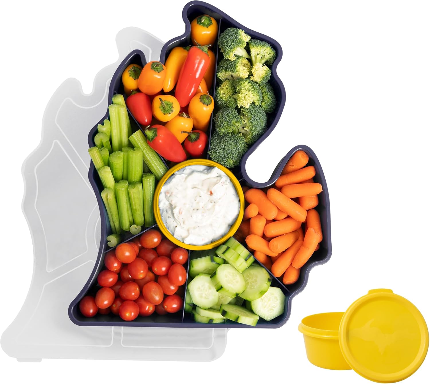 Amazon.com: KOLORAE Michigan Serving Tray - Unique 7 Compartment Mitten ...