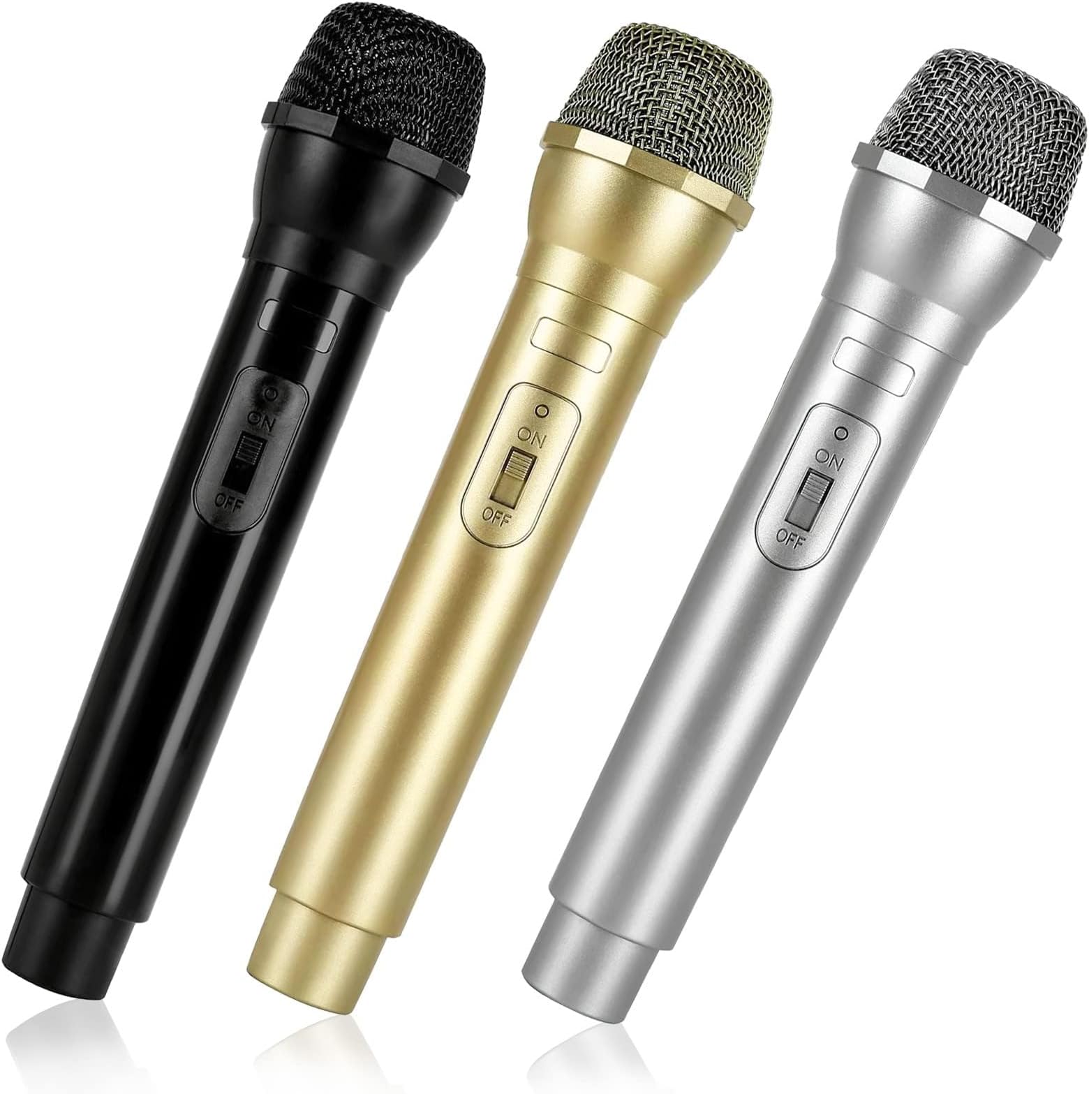 Amazon.com: Sanwuta 3 Pcs Microphone Prop Play Plastic Toy Microphone ...