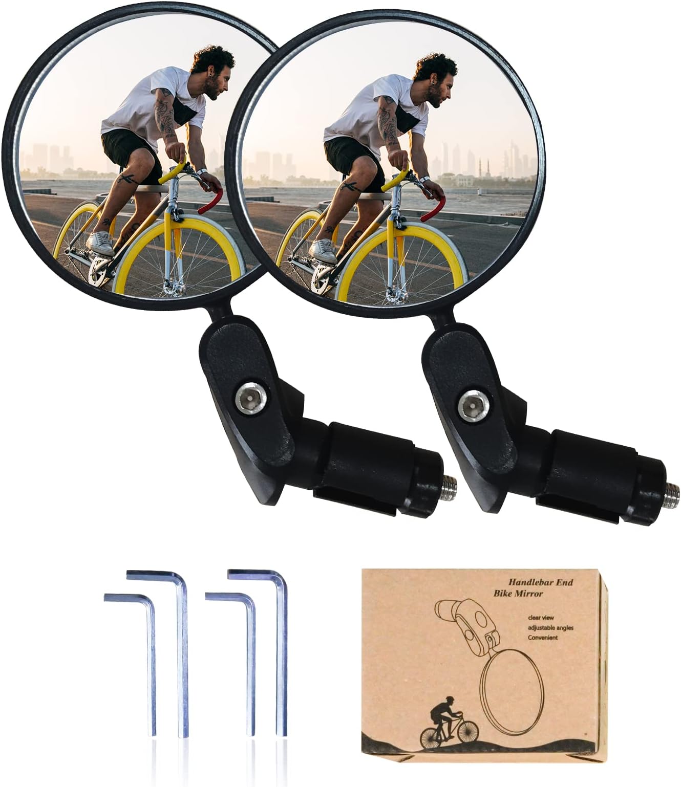 Amazon.com: Bicycle Mirror, 2-Pack Handlebar End Bike Mirror ...