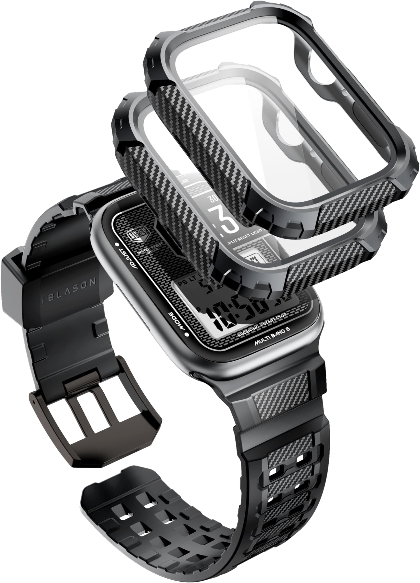 Amazon.com: Hensinple IP68 Waterproof Case and Band for Apple Watch ...