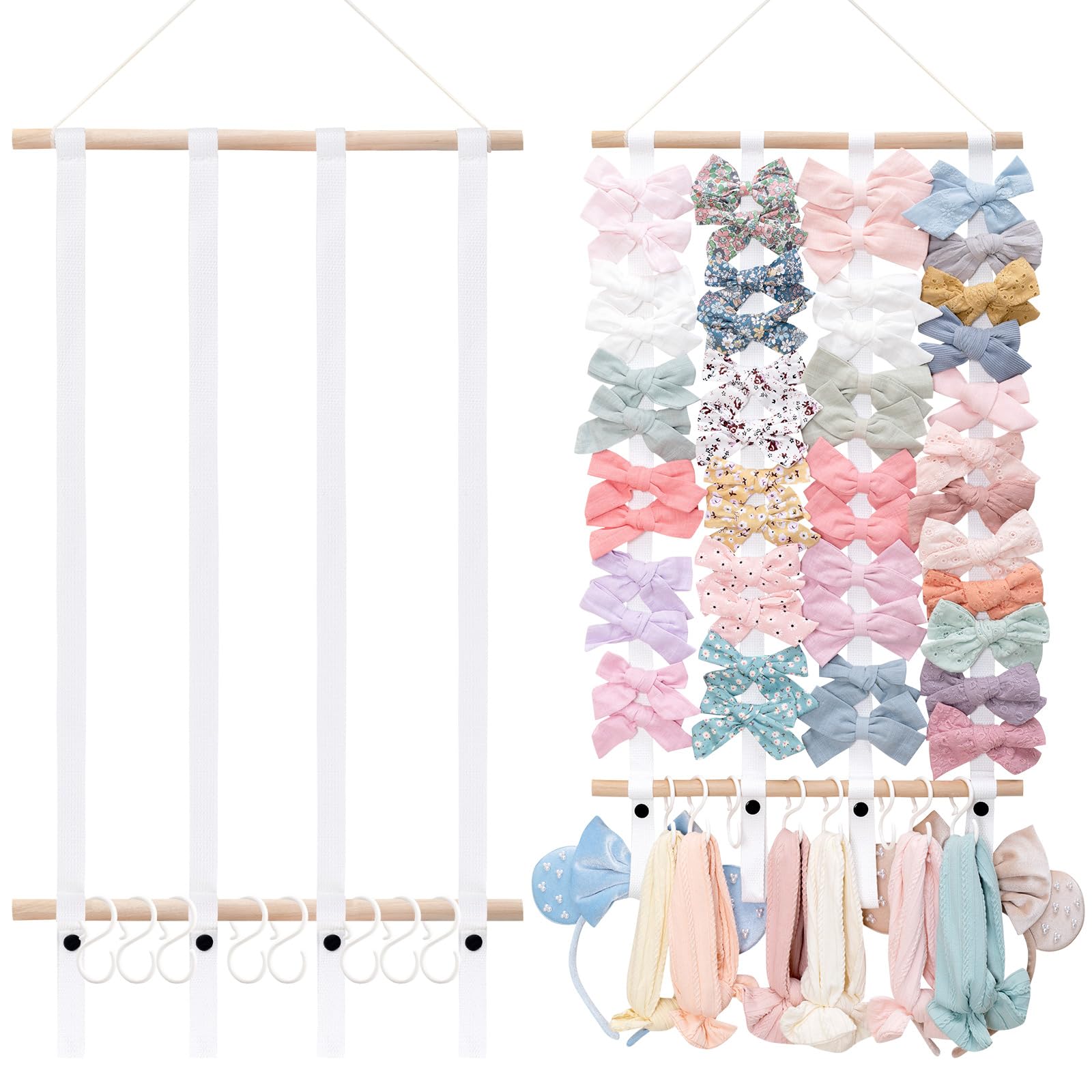 Amazon.com: OAOLEER Hair Bow Holder Organizer for Girls，Hair Clips ...