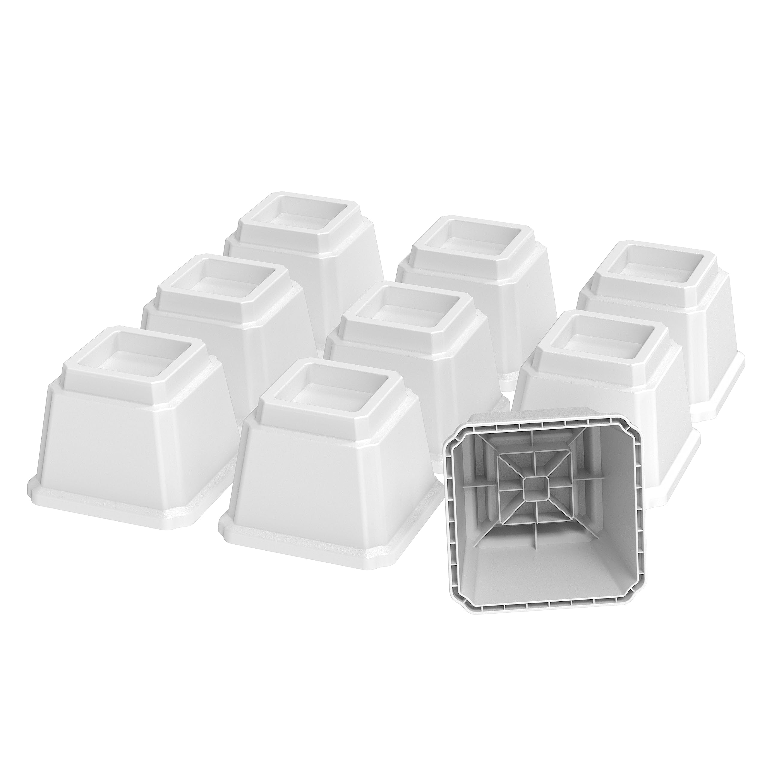 Whynonap Bed Risers 4 Inch Set of 9, Heavy Duty Bed Elevators Risers ...