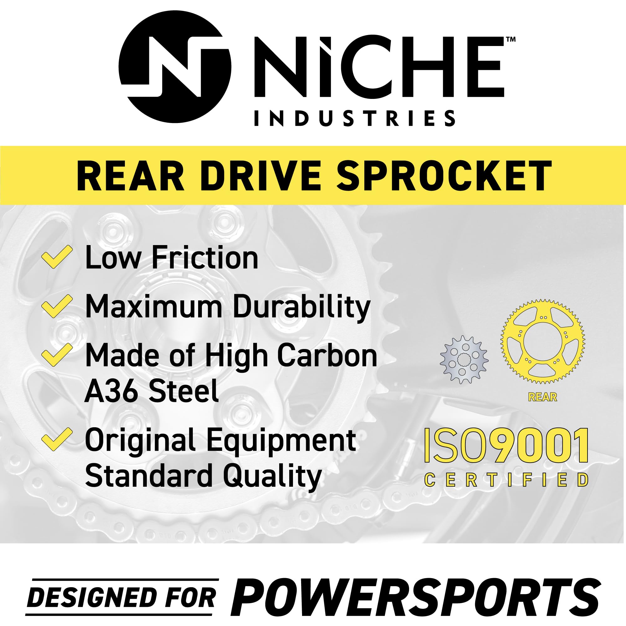 Motorcycle Drive Sprocket NICHE 35 Tooth Rear Sprocket For Yamaha TT90 ...