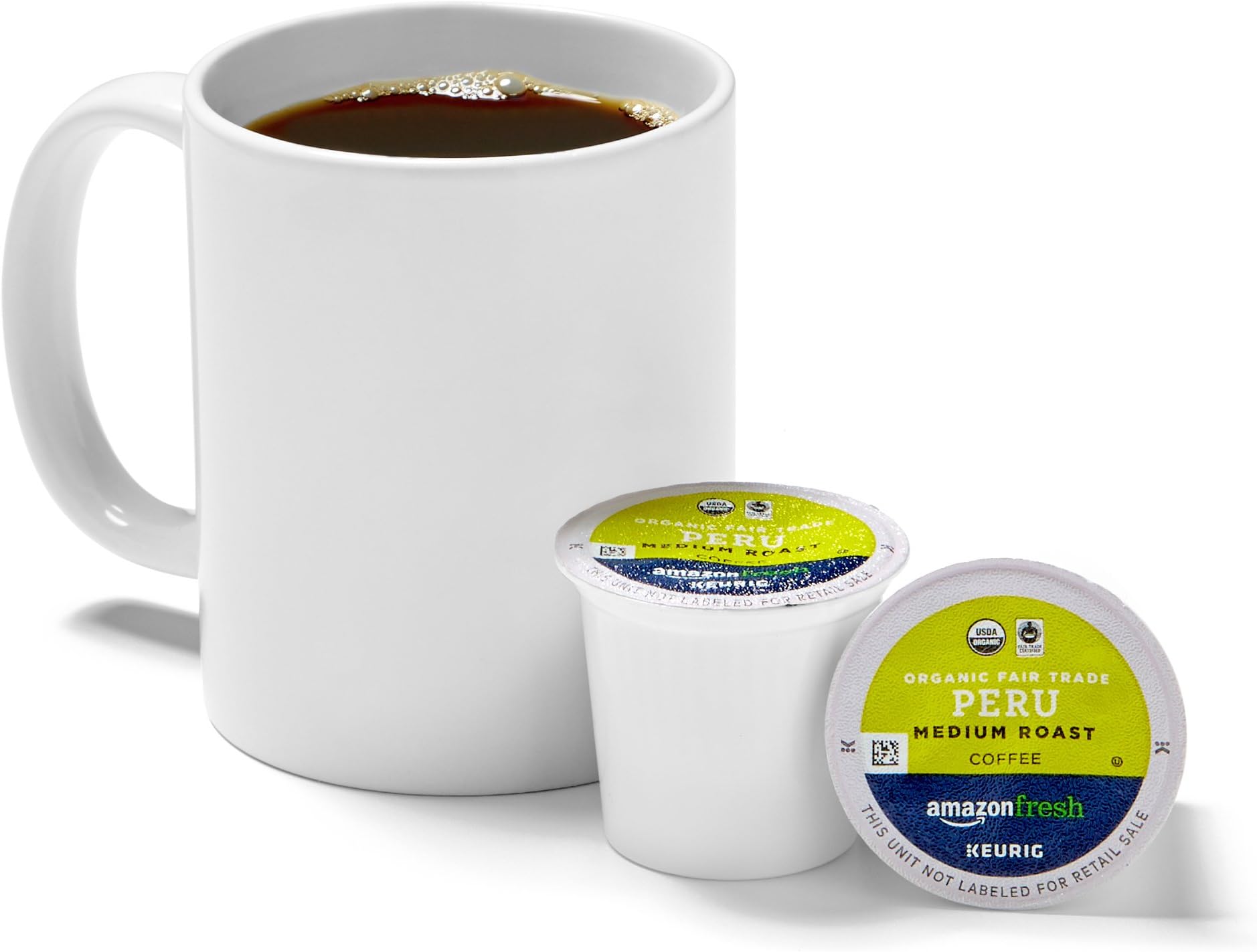 Amazon.com: AmazonFresh 80 Ct. Organic Fair Trade K-Cups, Peru Medium ...