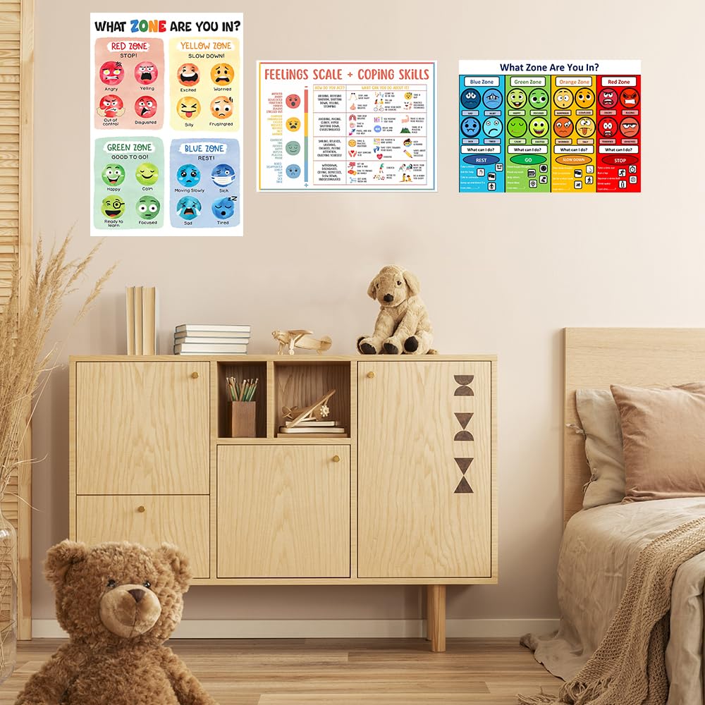 Emotions Poster Set Set Of 6 Zones Of Regulation Posters (8x12 ...