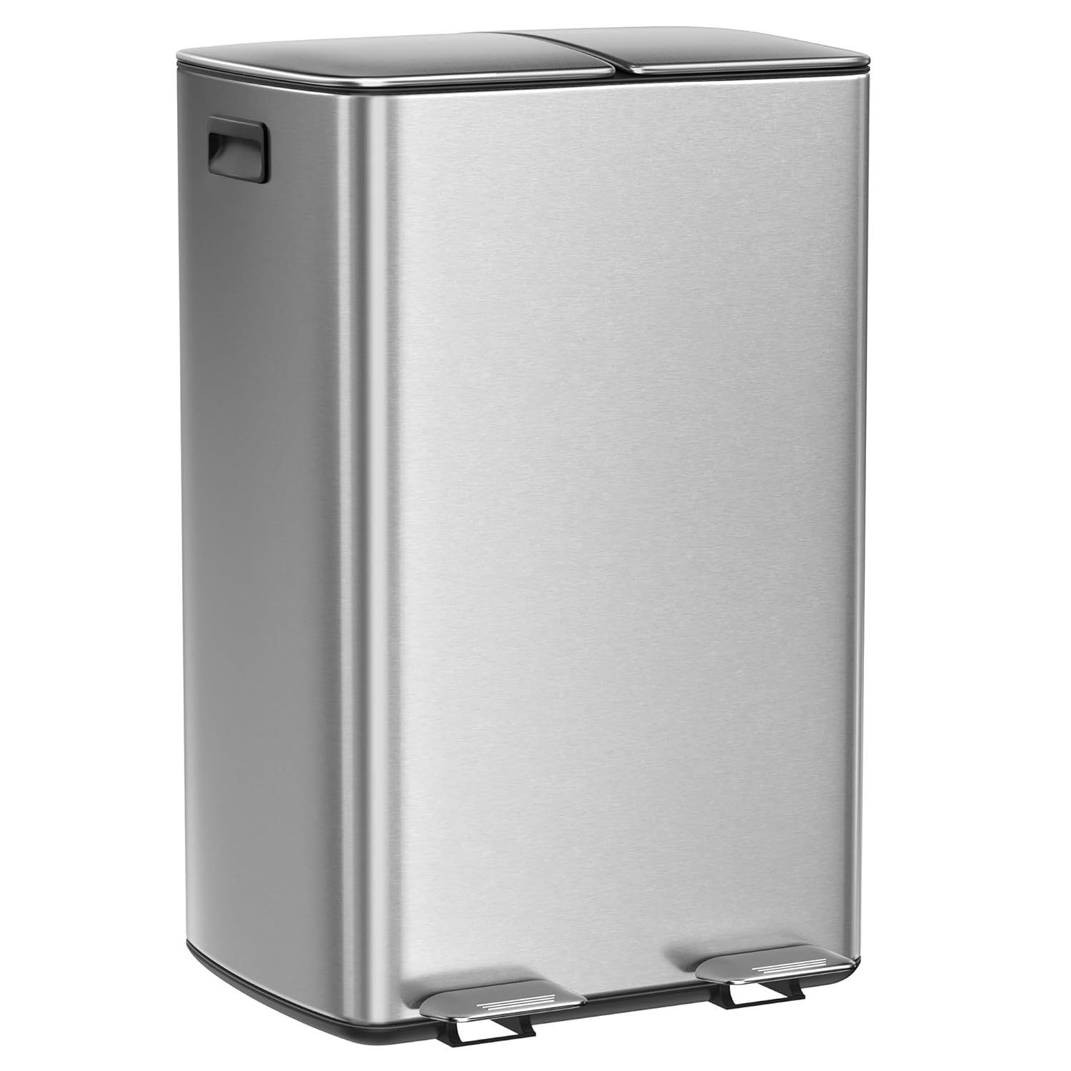 SONGMICS 2 x 30L Steel Kitchen Bin for Recycling and Waste with Pedal ...