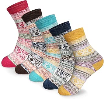 FYC Women Socks Winter - Gifts for Women - Warm Thick Soft Wool Socks ...