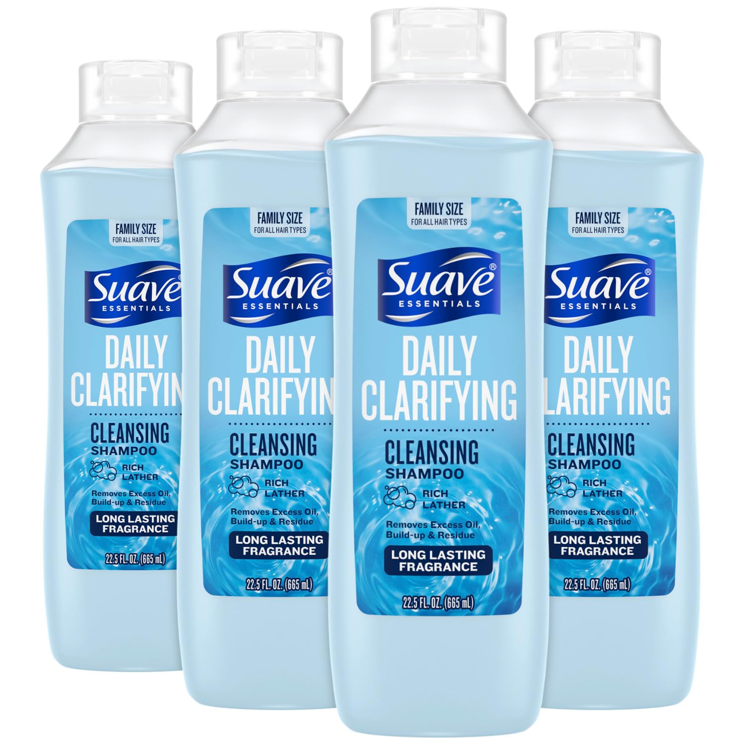 Amazon.com: Suave Clarifying Shampoo, Family-Size 4-Pack – pH-Balanced ...