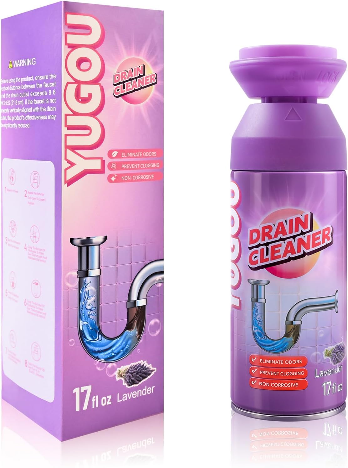 Amazon.com: Yugou Sink Drain Cleaner, Lavender Sink Cleaner and ...