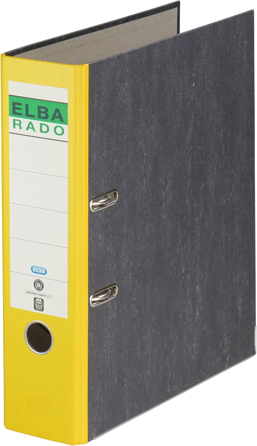 Elba Rado Ring Binder/Folder, Clouded Marble A4, Wide (1 Item) Yellow ...