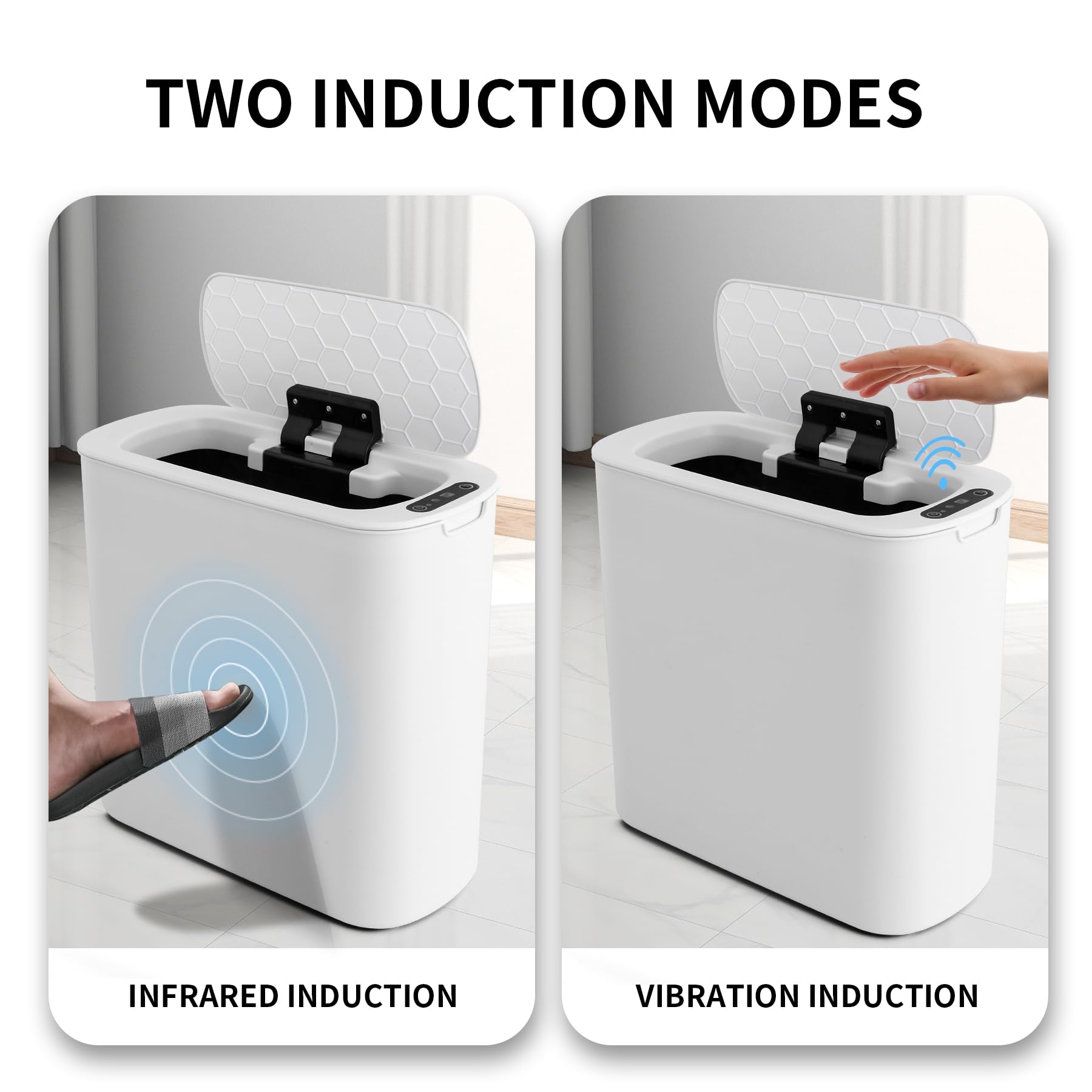 Snapklik.com : TrashAid Touchless Bathroom Trash Can