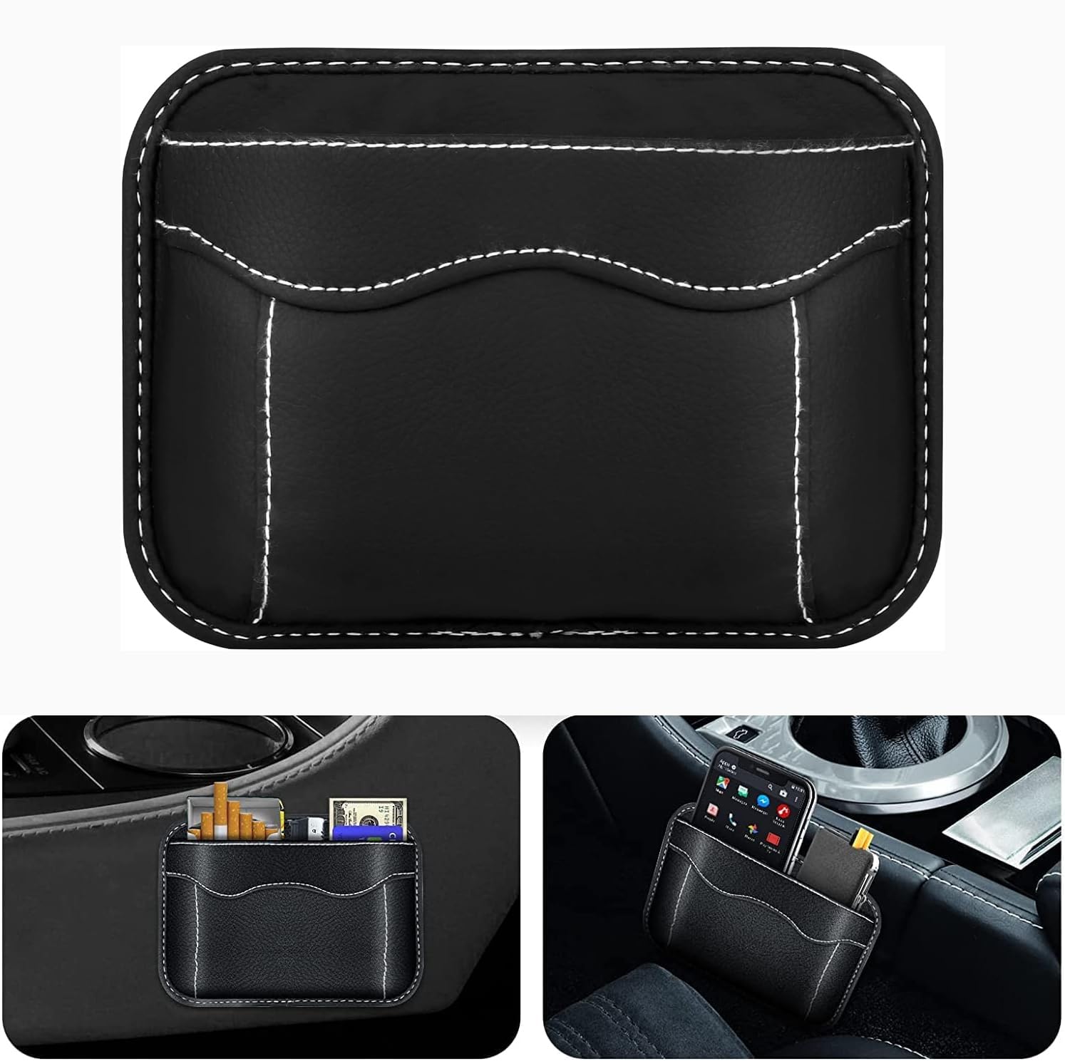 STHIRA® Car Storage Organizer Pouch Handy Storage Bag Durable PU ...