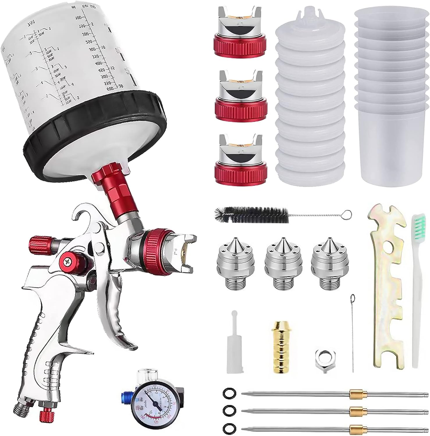 HVLP Spray Gun Set, HVLP Gravity Feed Spray Gun,Paint Sprayer Spray Gun ...