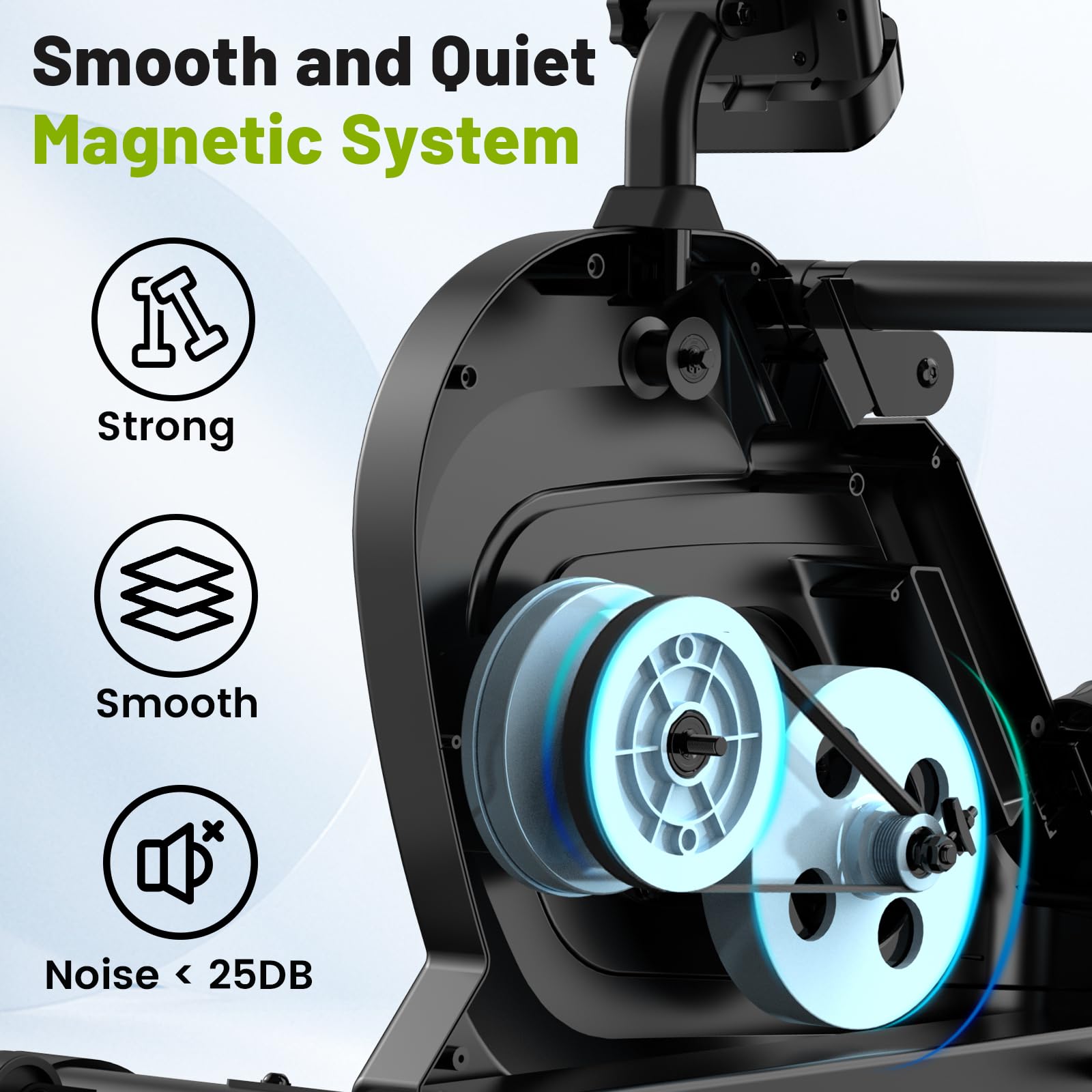 Snapklik.com : Pooboo Rowing Machine, Max 350 LBS Magnetic Rower