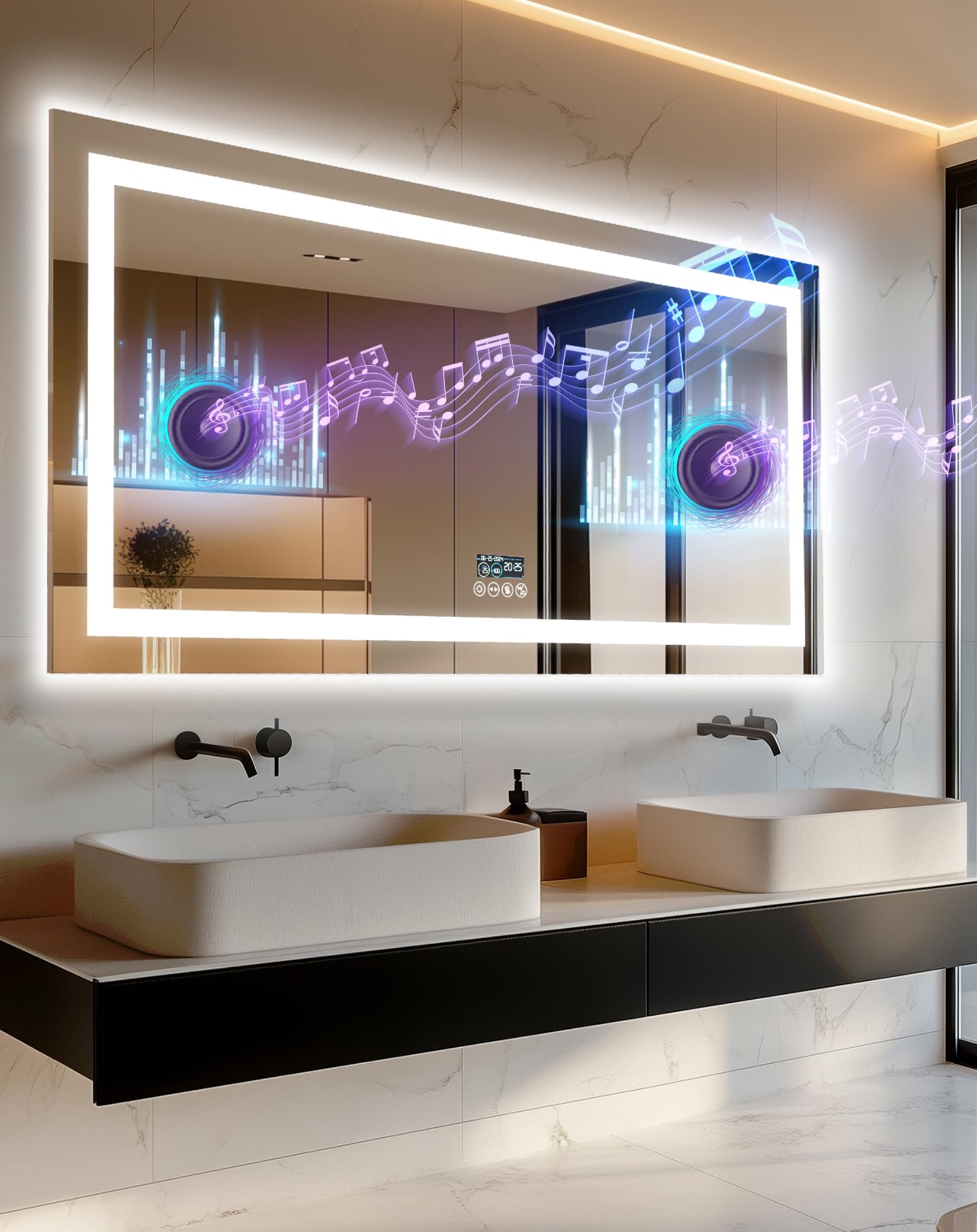 Amazon.com: LUVODI Smart LED Bathroom Mirror: 55”x28” Extra Long Wall ...