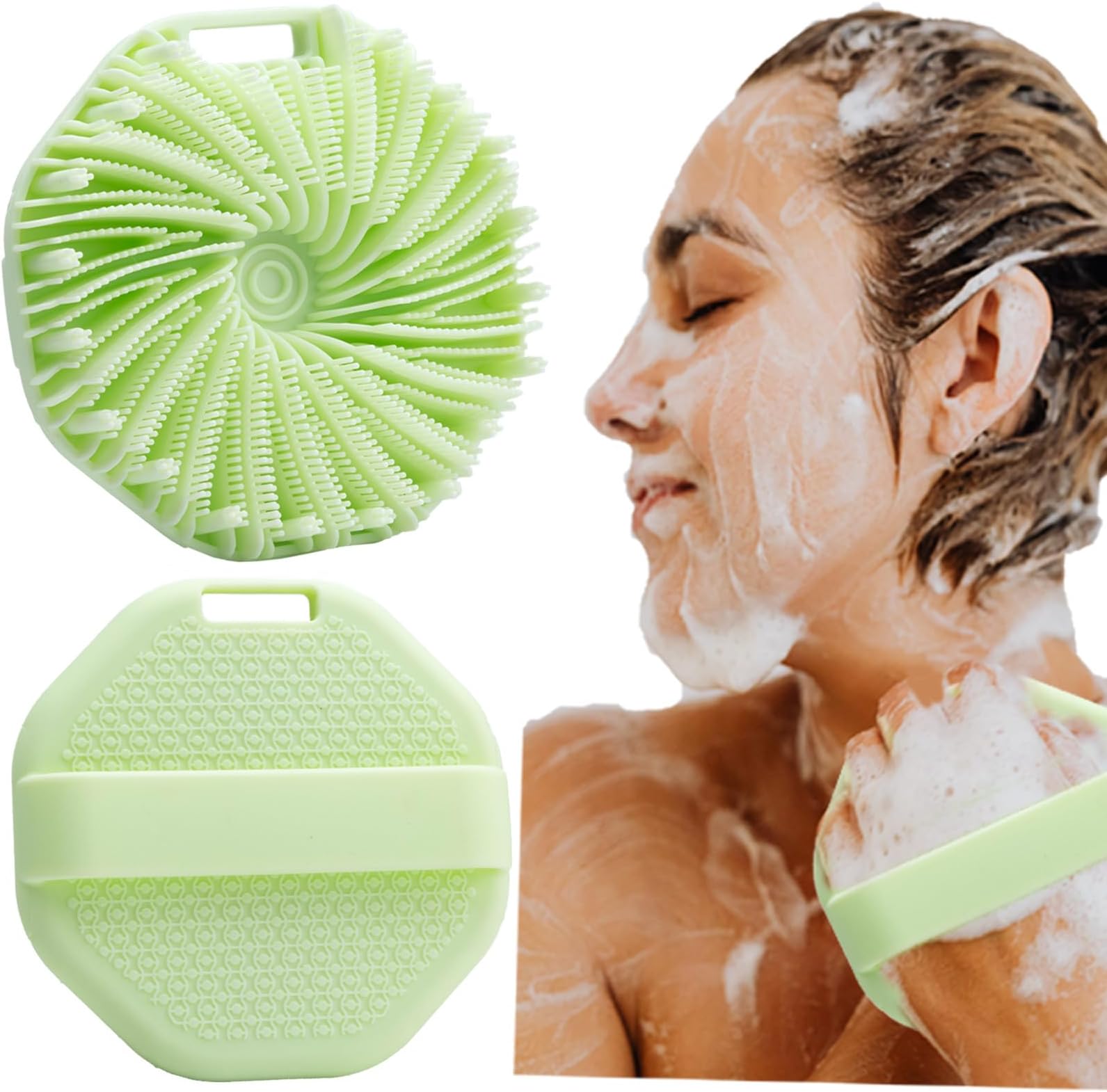 Amazon.com : Ever Vibrant Silicone Body Scrubber Exfoliating ...