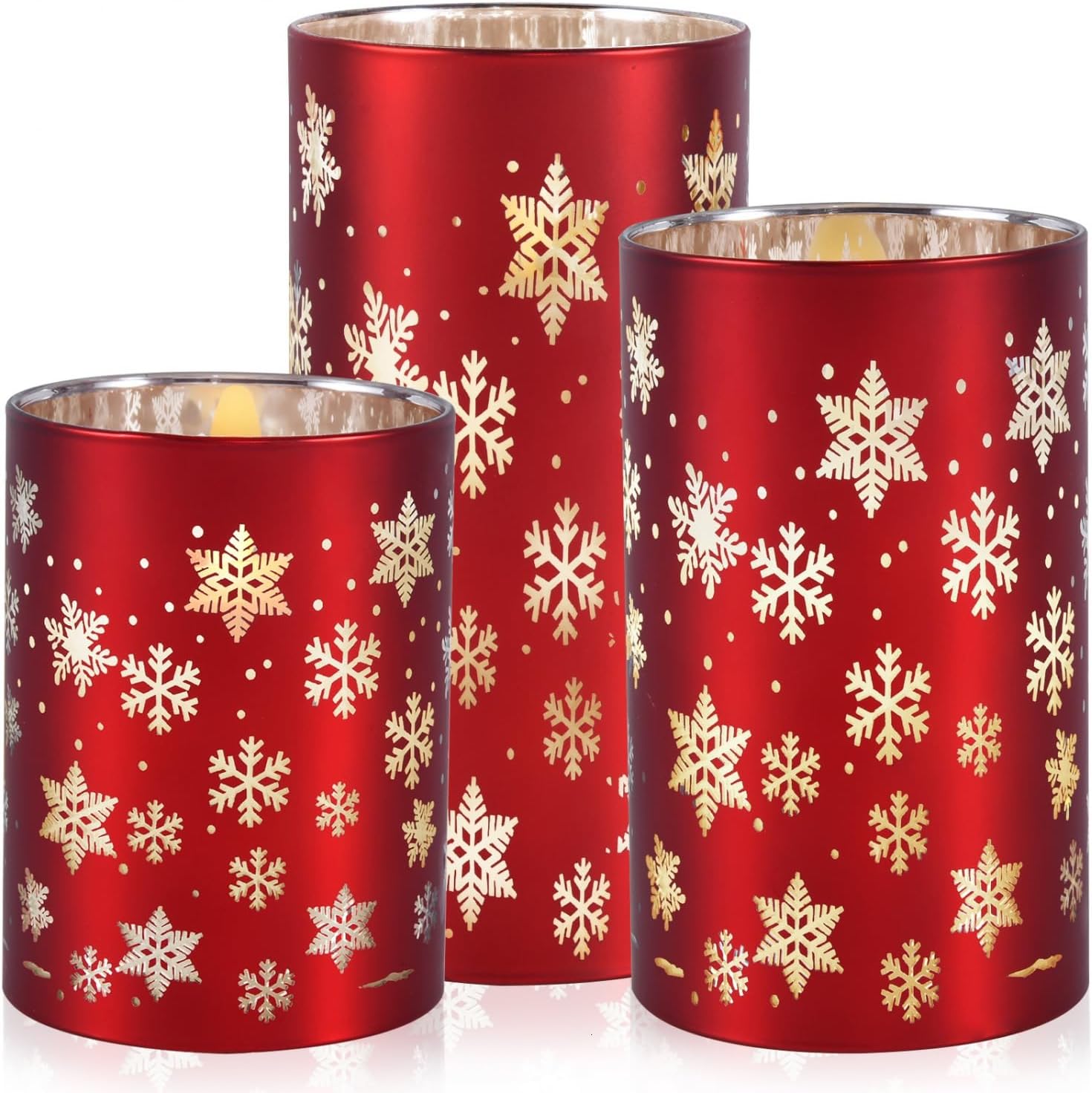 Amazon.com: Rocinha Christmas Candles Battery Operated Candle with ...