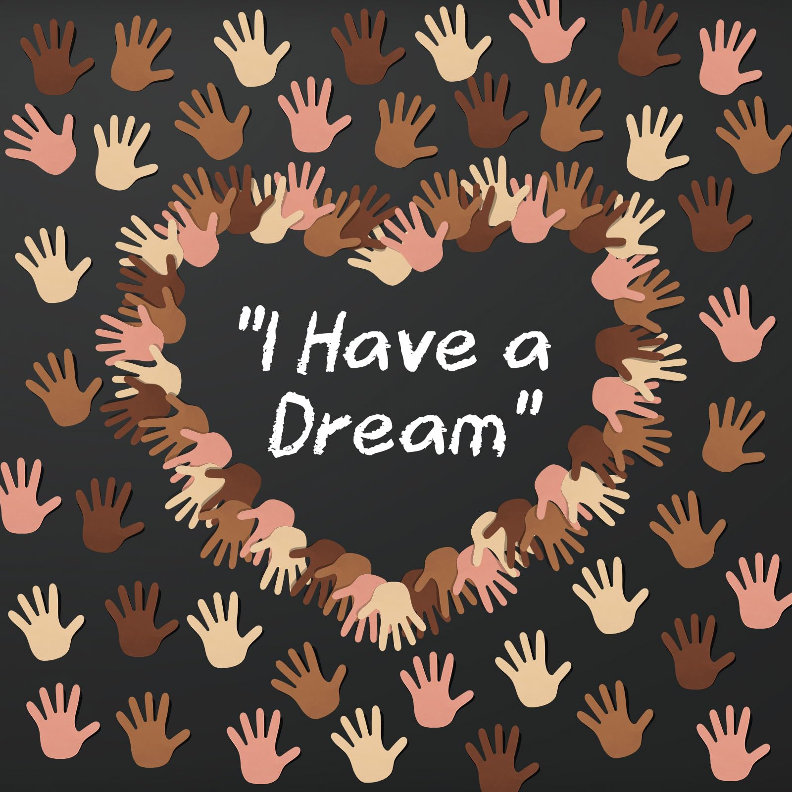 Amazon.com : MotiMind 1000 Pcs Martin Luther King Day Decorations Hand ...