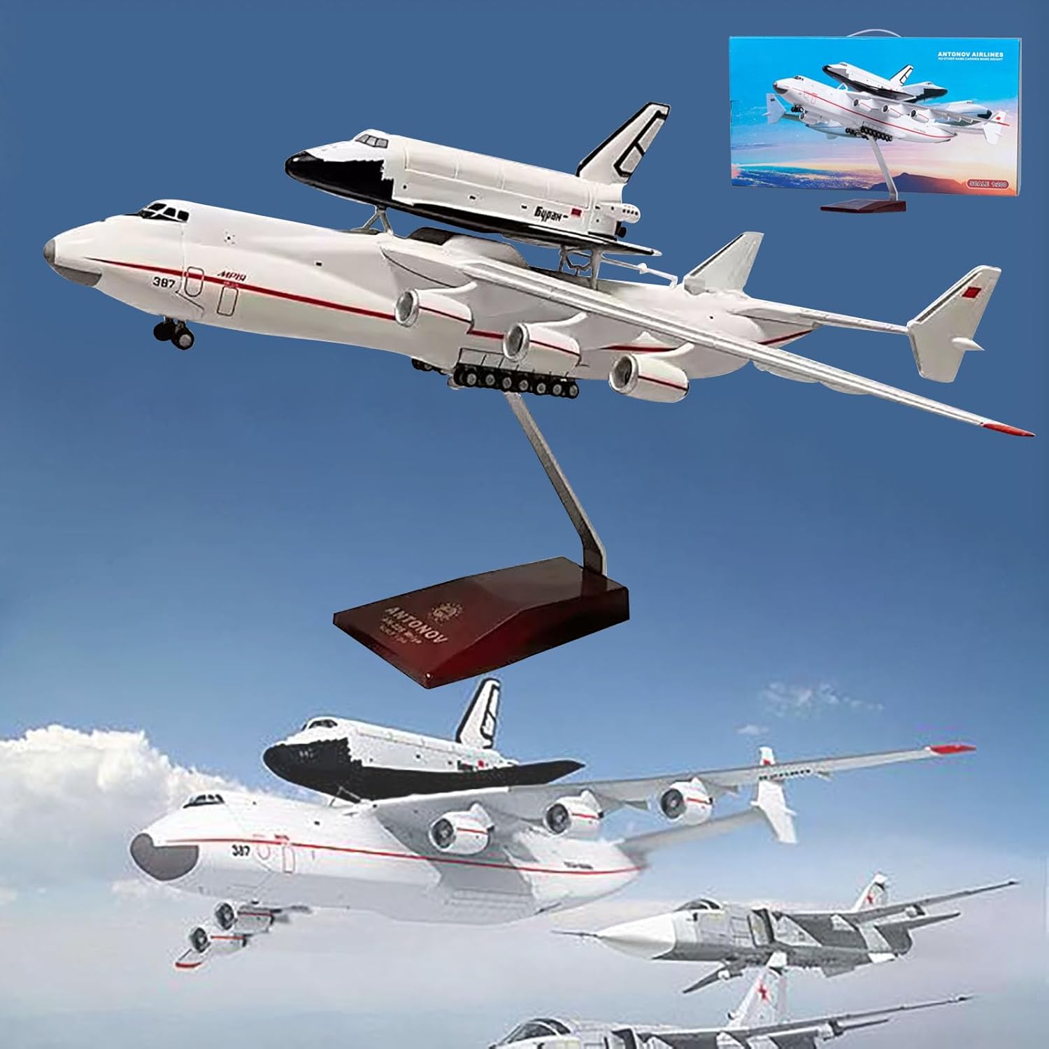 Amazon.com: 16.5" 1/200 Ukraine Antonov AN-225 Buran Large Model ...