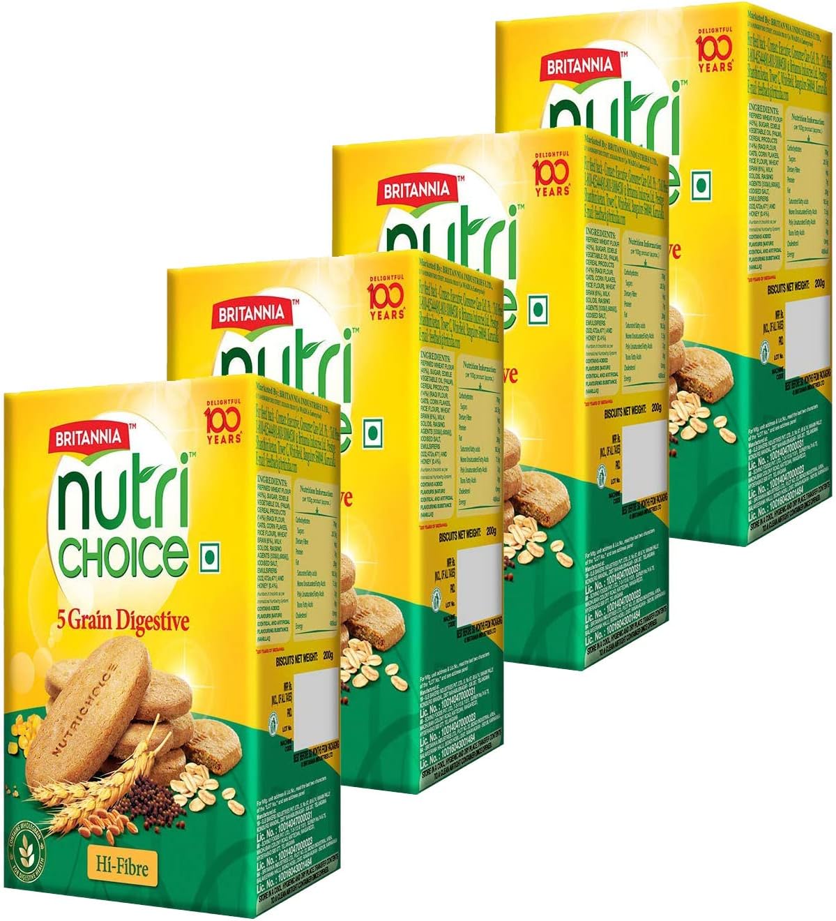Amazon.com: BRITANNIA Nutri Choice 5 Grain Digestive Biscuits 8.81oz ...