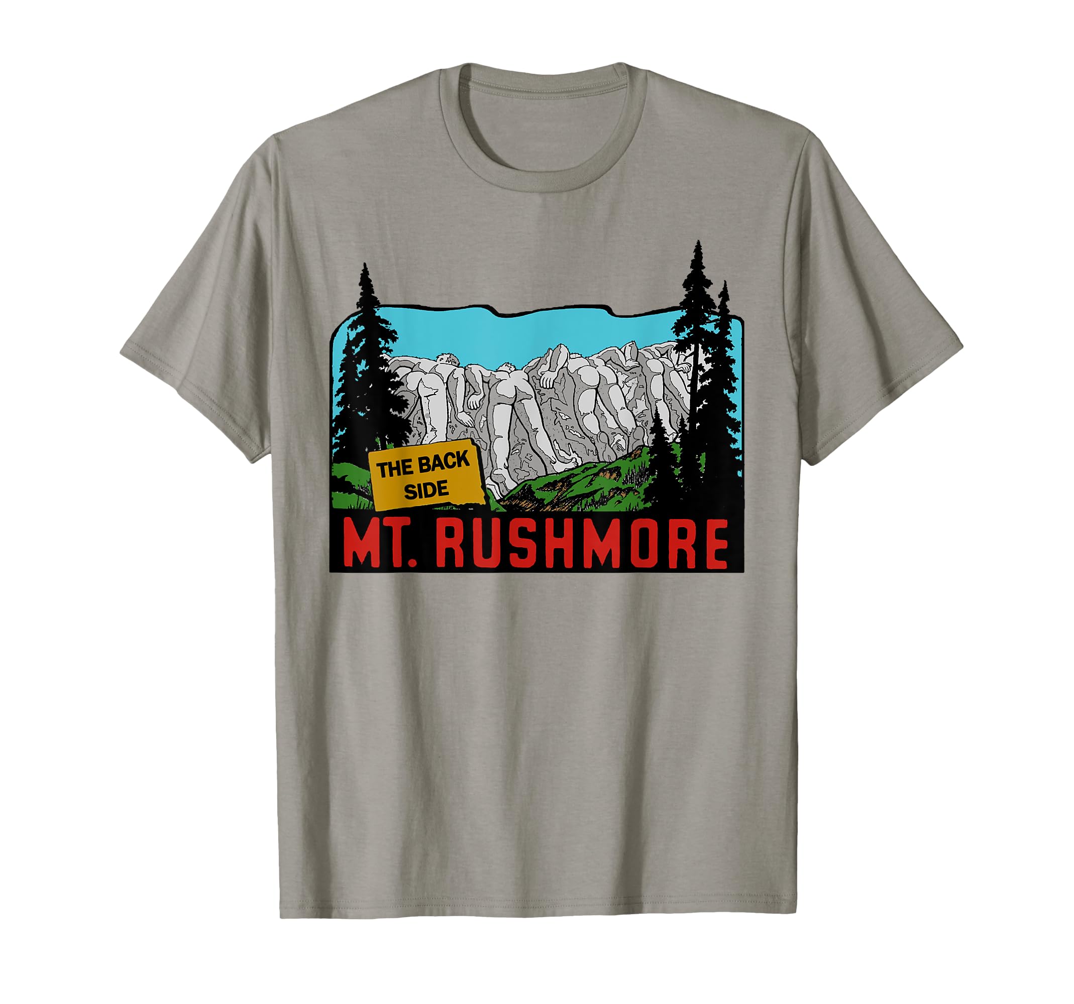 Amazon.com: Mount Rushmore the Backside Funny Decal Design T-Shirt ...