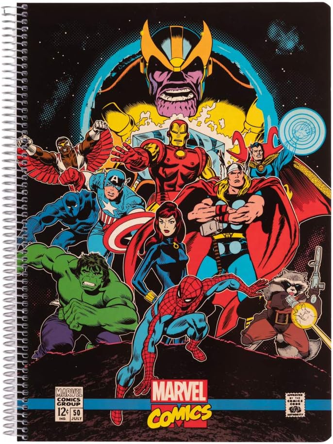 Official Marvel Avengers A4 Notebook 4 x 4 Squared Paper Notebook A4 ...