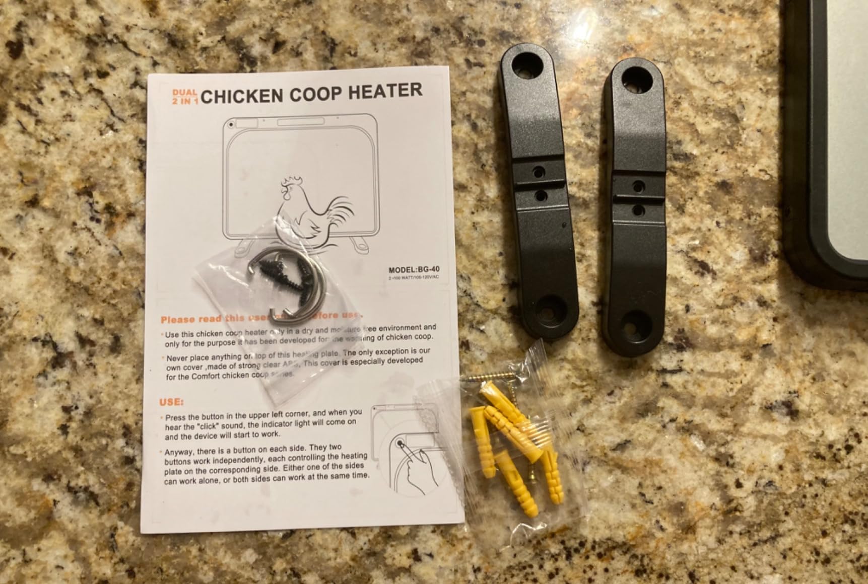 $8/mo - Finance Dual-Sided Heating Chicken Coop Heater, 2X100W Energy ...
