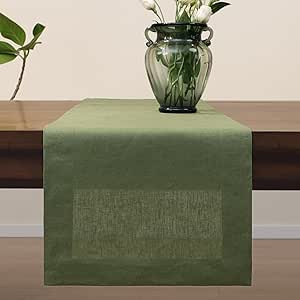 Amazon.com: Tseapeni Linen Table Runner 36 Inches Long, 100% Natural ...