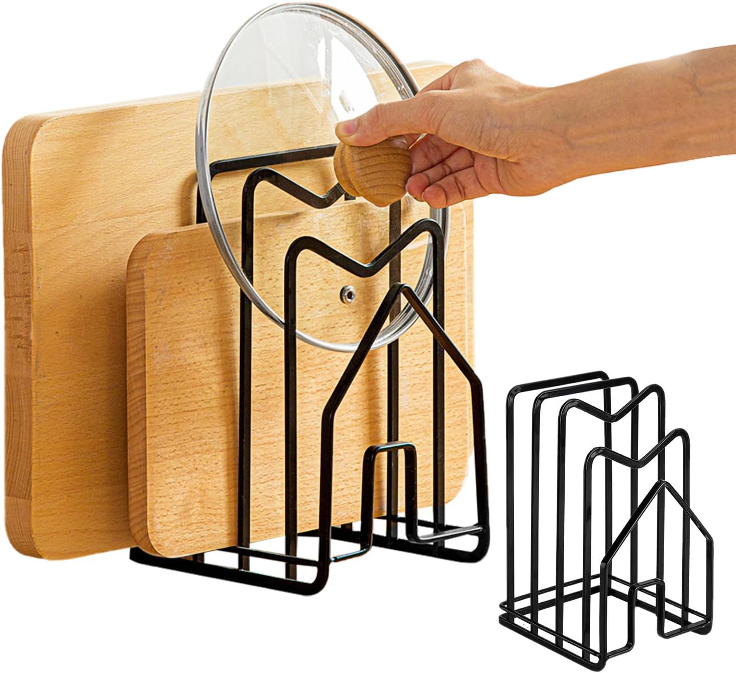 Cutting Board Rack, Chopping Board Organizer, Metal Plate Rack, Dishes ...