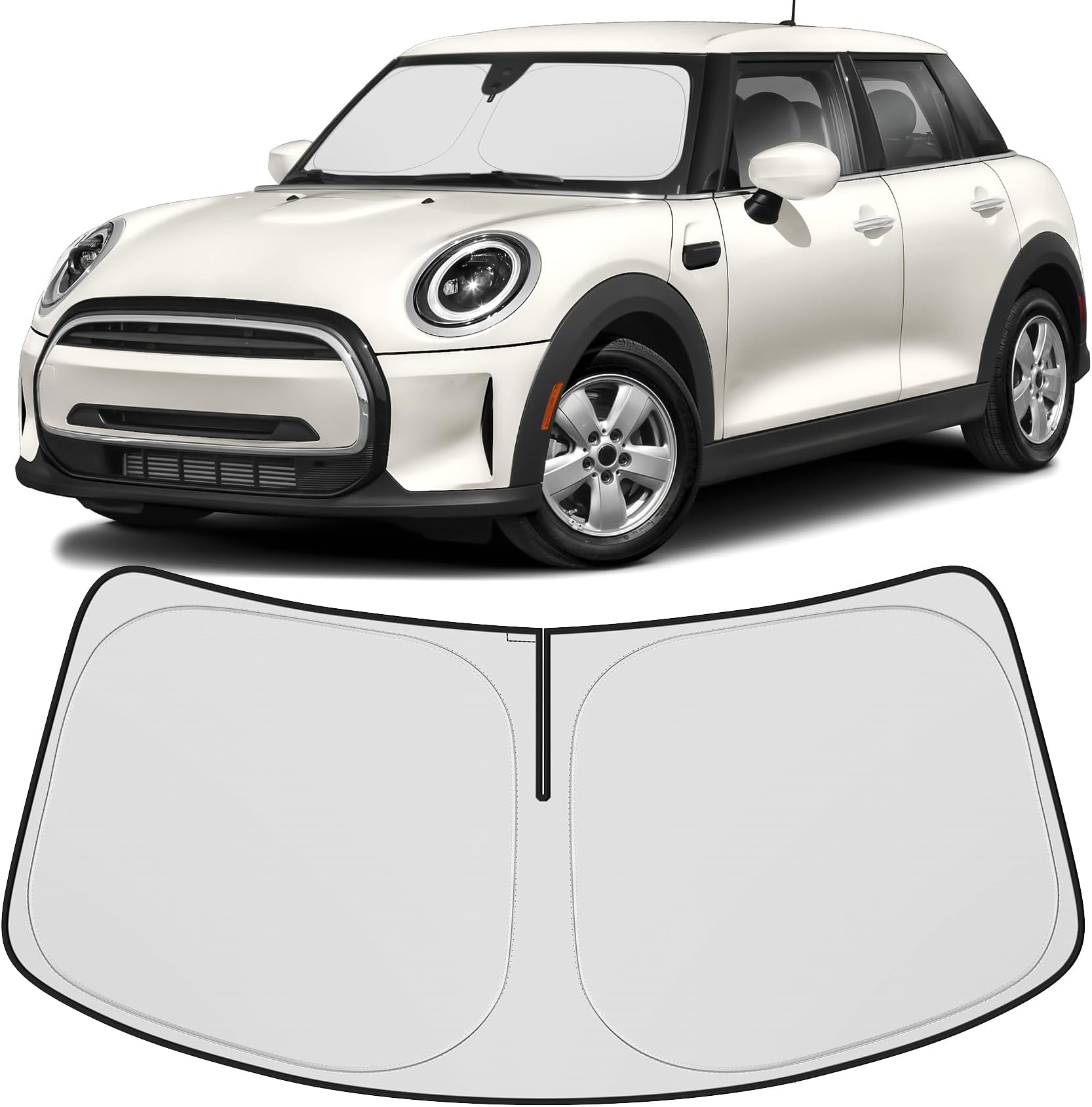Hugeek Windshield Sunshade Compatible for 2015-2023 2024 2025 BMW Mini ...