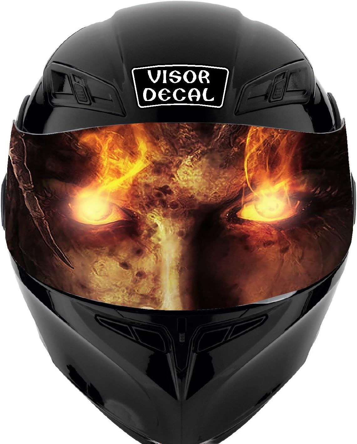 Amazon.com: Devil Demon Visor Tint Decal Graphic Sticker Helmet Fits ...