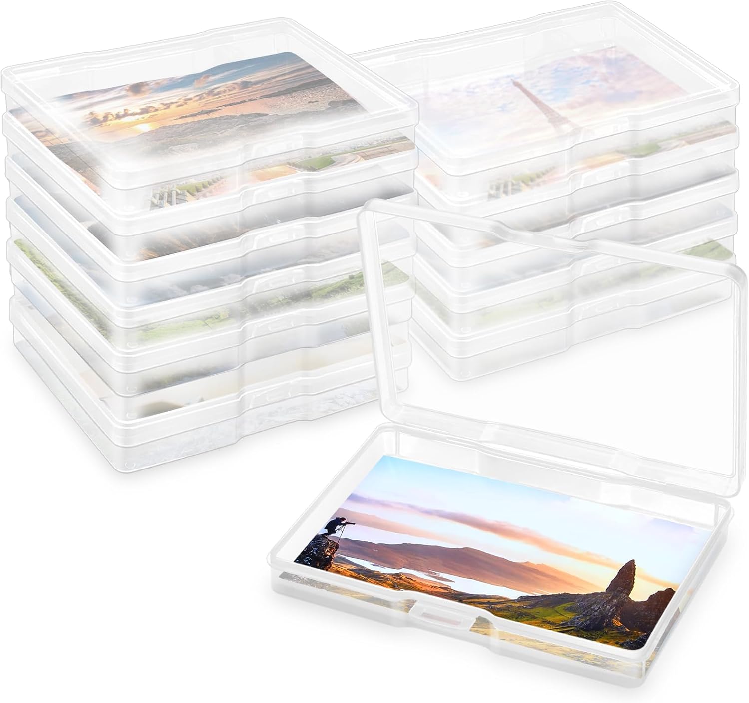 Amazon.com: FAAYUCK Photo Storage Box 5 x 7 Inches, 6 Pack Photo ...