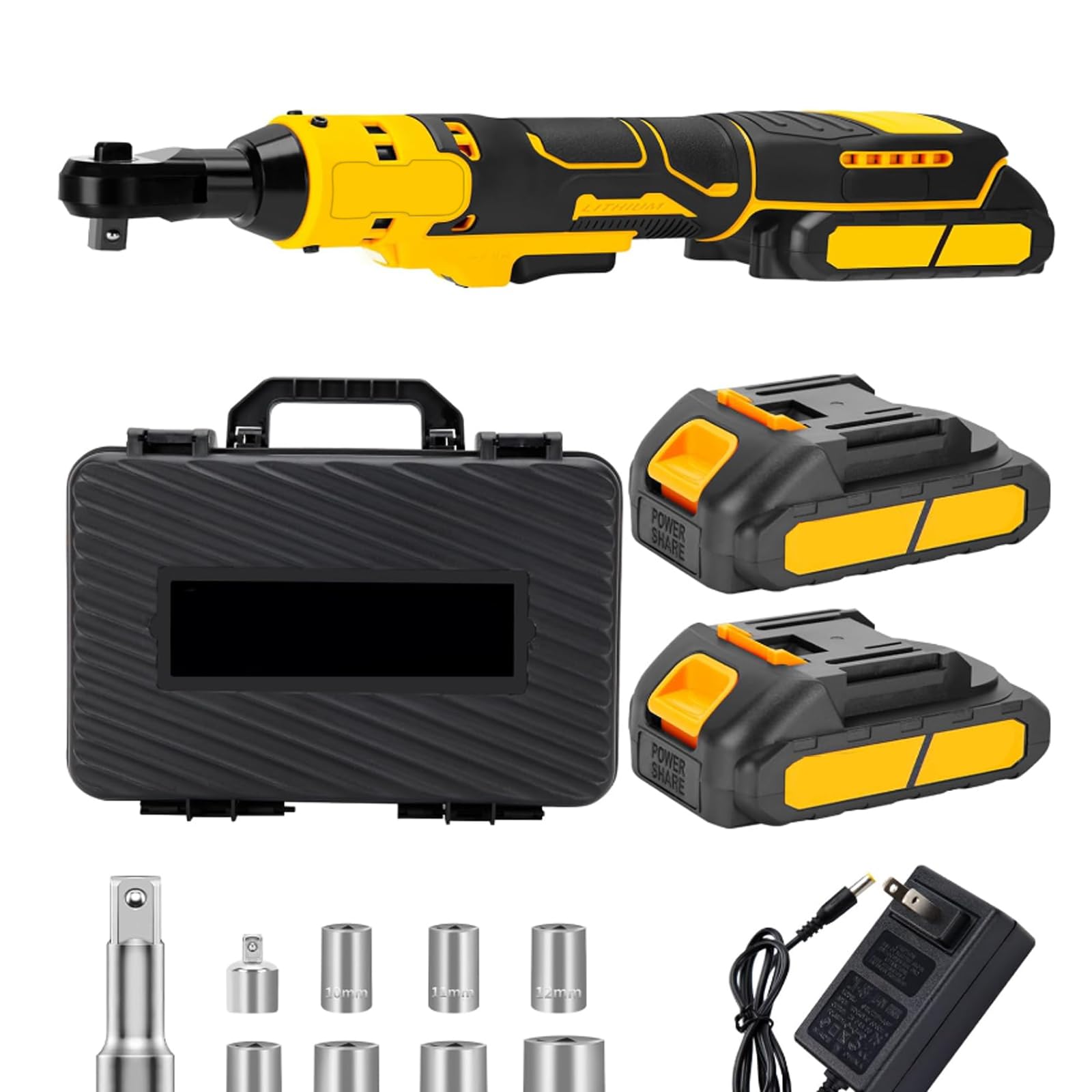 Amazon.com: Rehomy Cordless Electric Ratchet Wrench Set 21V 3/8 Power ...