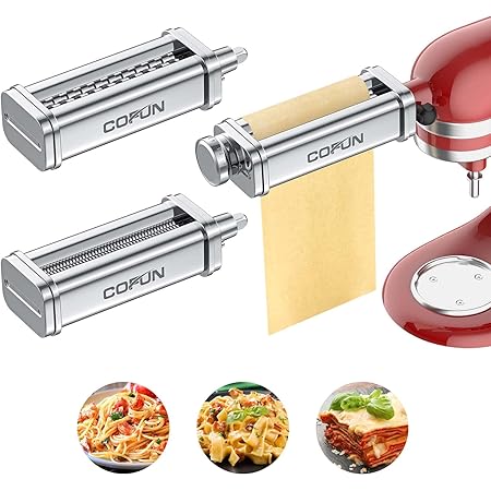 Amazon.com: KitchenAid KPRA Pasta Roller and cutter for Spaghetti and ...