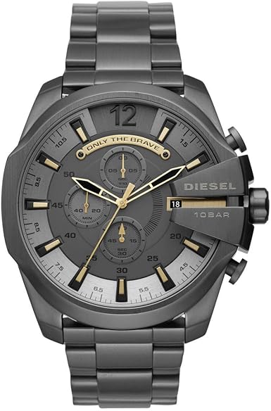 Diesel Herren Chronograph Quarz Uhr mit Edelstahl Armband DZ4466 ...