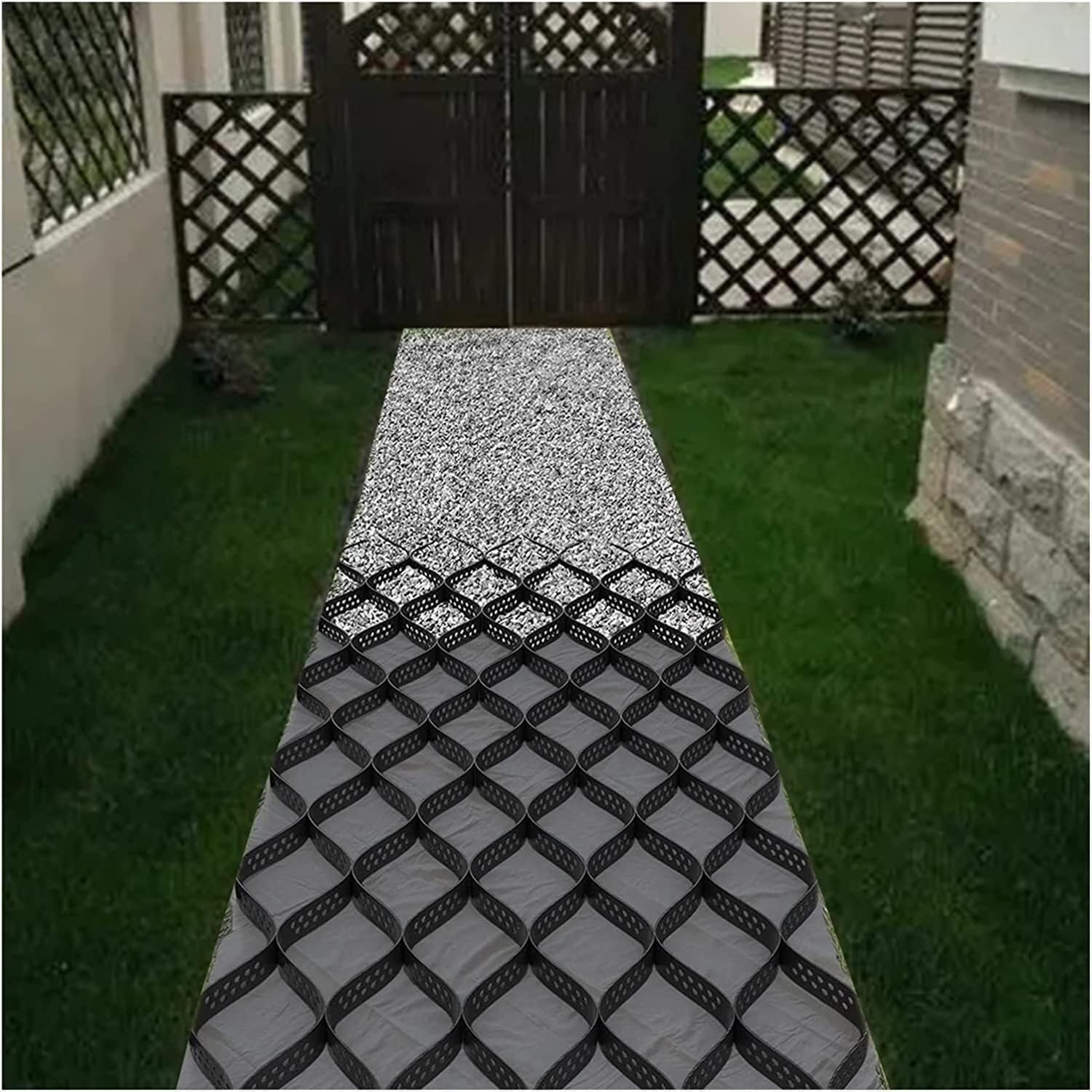 Amazon.com: RTOWERM 2" Thick Commercial Geo Grid Driveway Stabilization ...