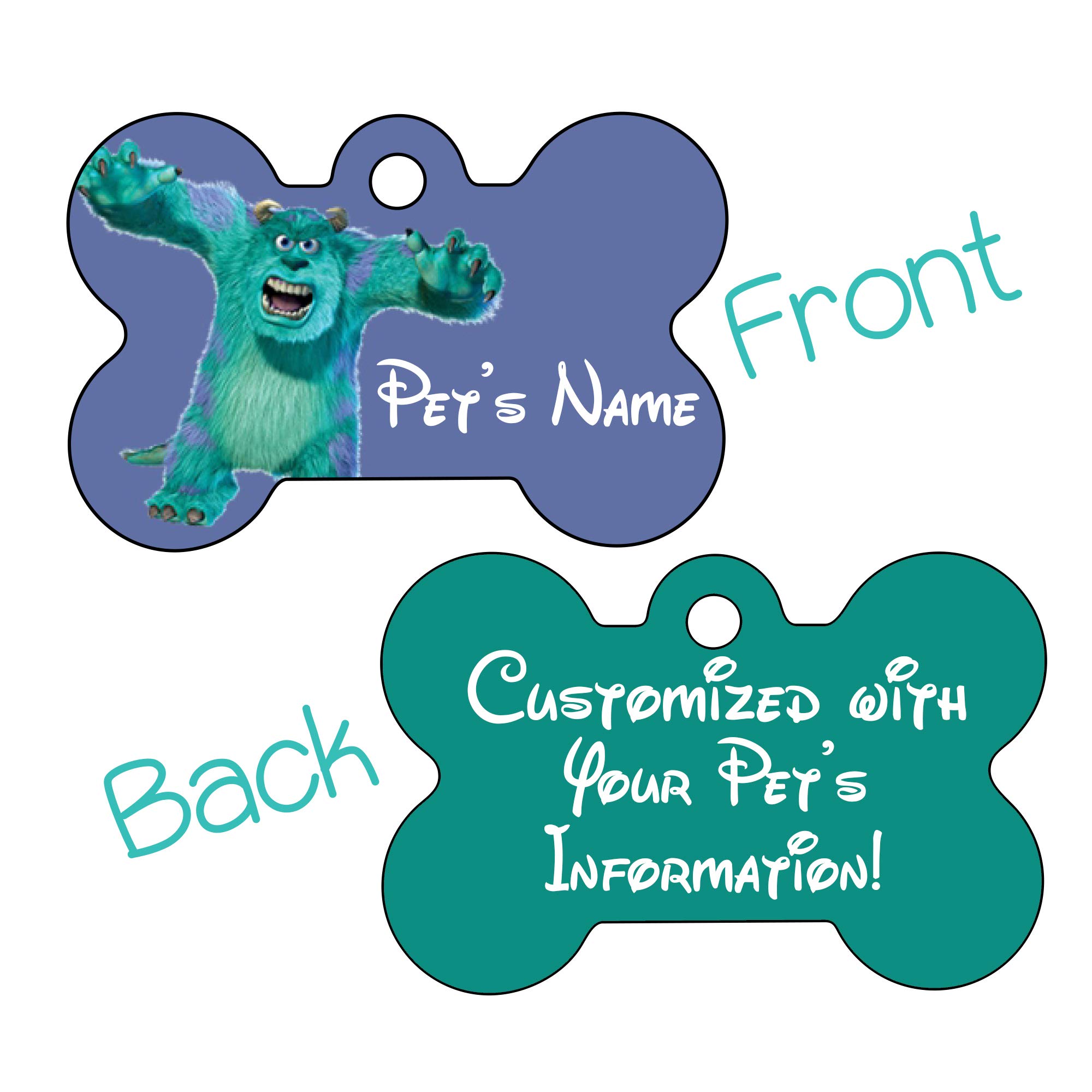 Amazon.com: Monsters Inc Double Sided Pet Id Tag for Dogs & Cats ...