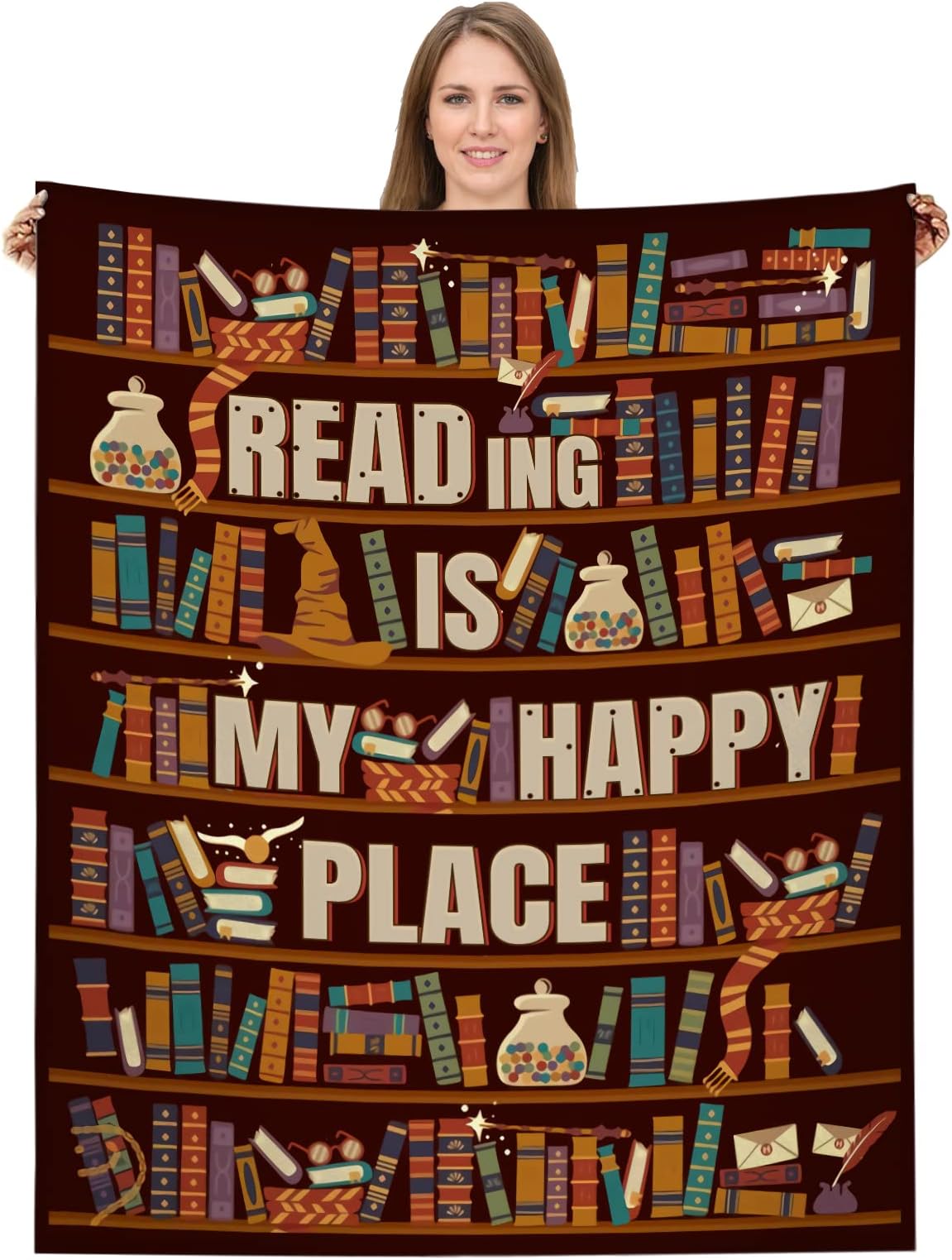 Amazon.com: WSDDOREM Book Gifts for Women, 80"x60" Book Blanket ...