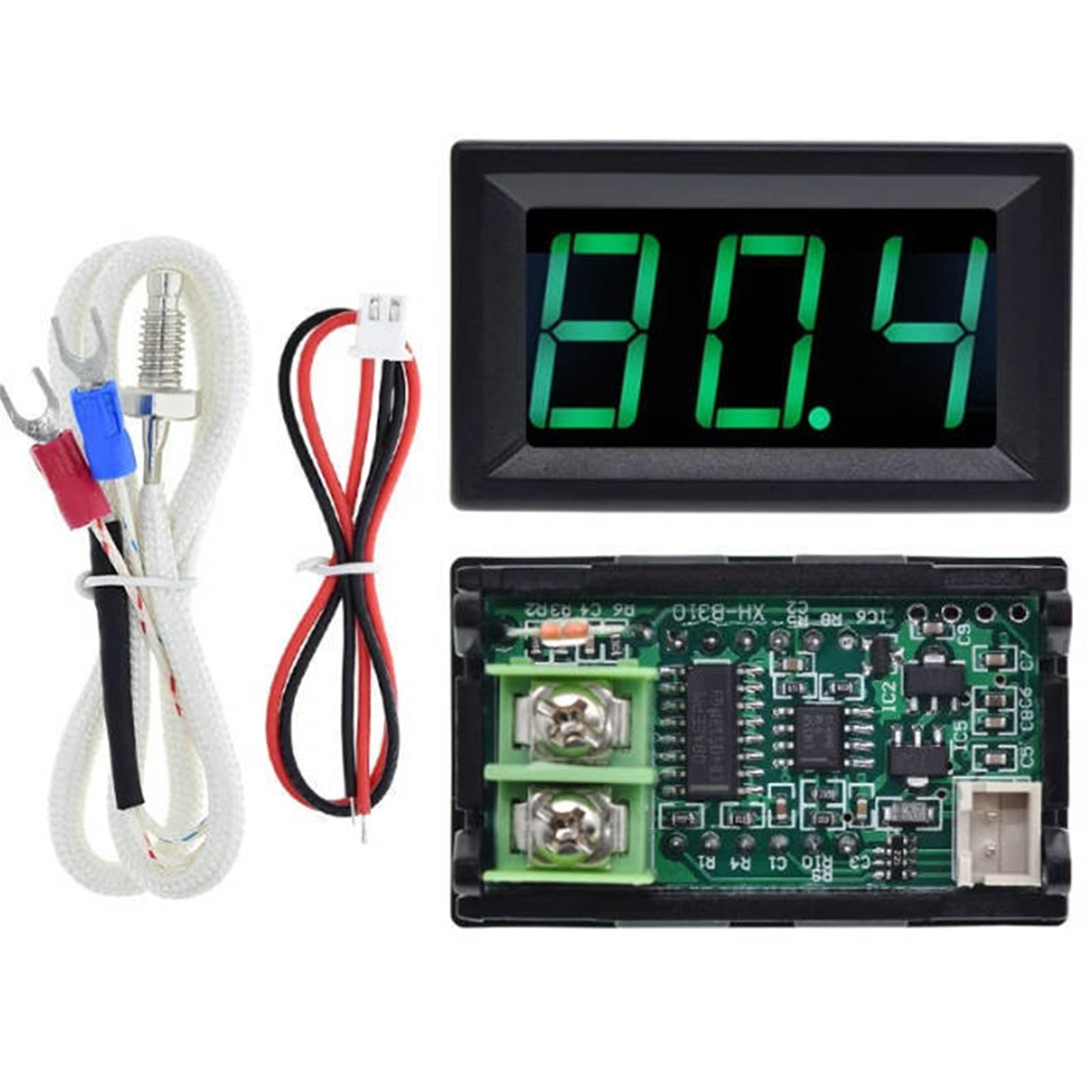 Snapklik.com : 12V Green Fahrenheit Digital Temperature Gauge -58F536F ...