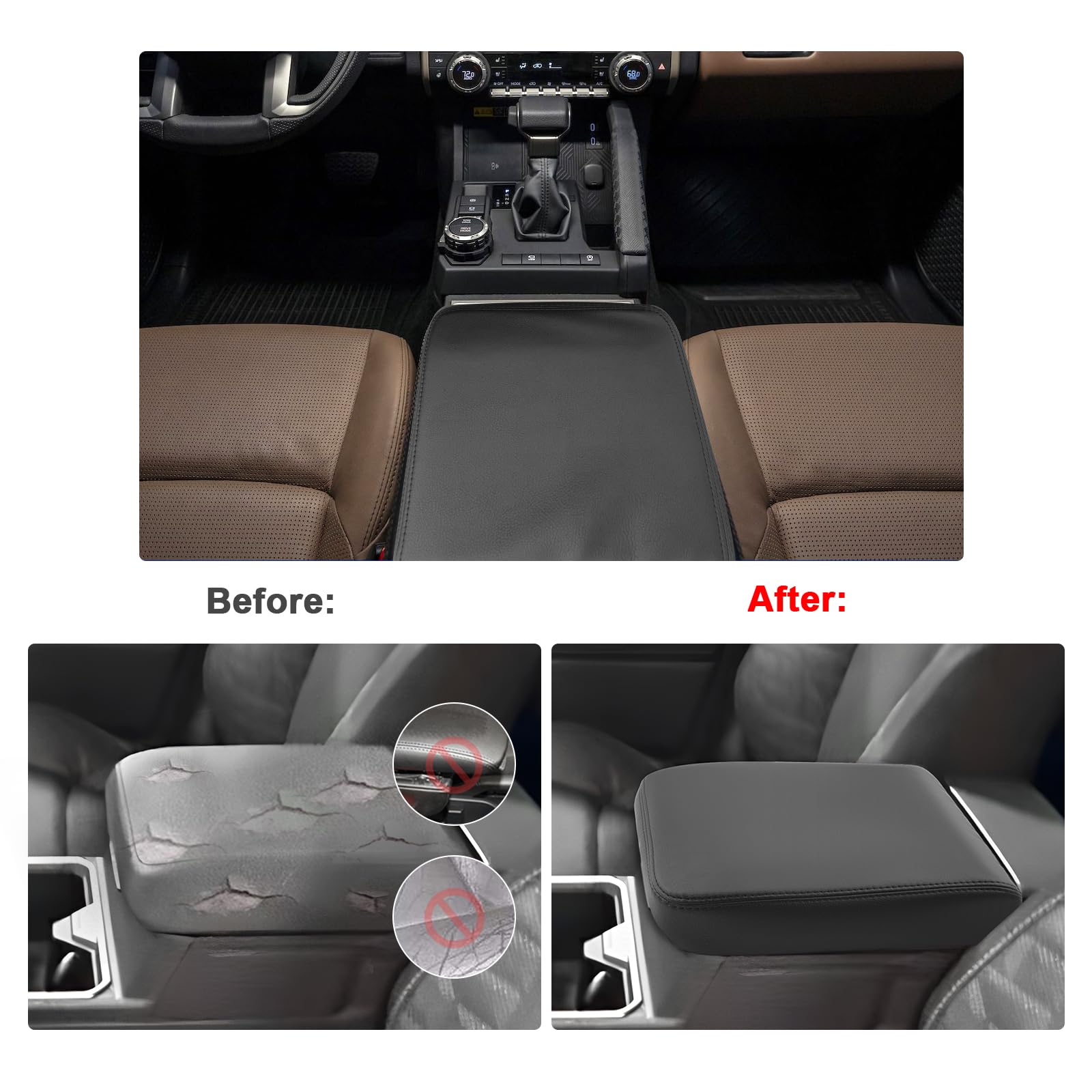 Snapklik.com : SXCY For 2025 2026 Toyota 4Runner Armrest Cover For 2025 ...