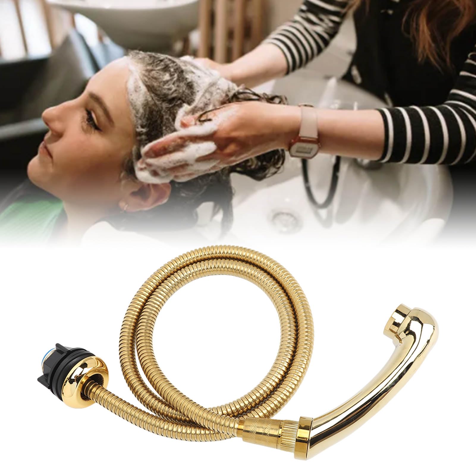 Salon Shampoo Bowl Faucet, Hair Wash Tap Mixing Valve with Shower Head ...