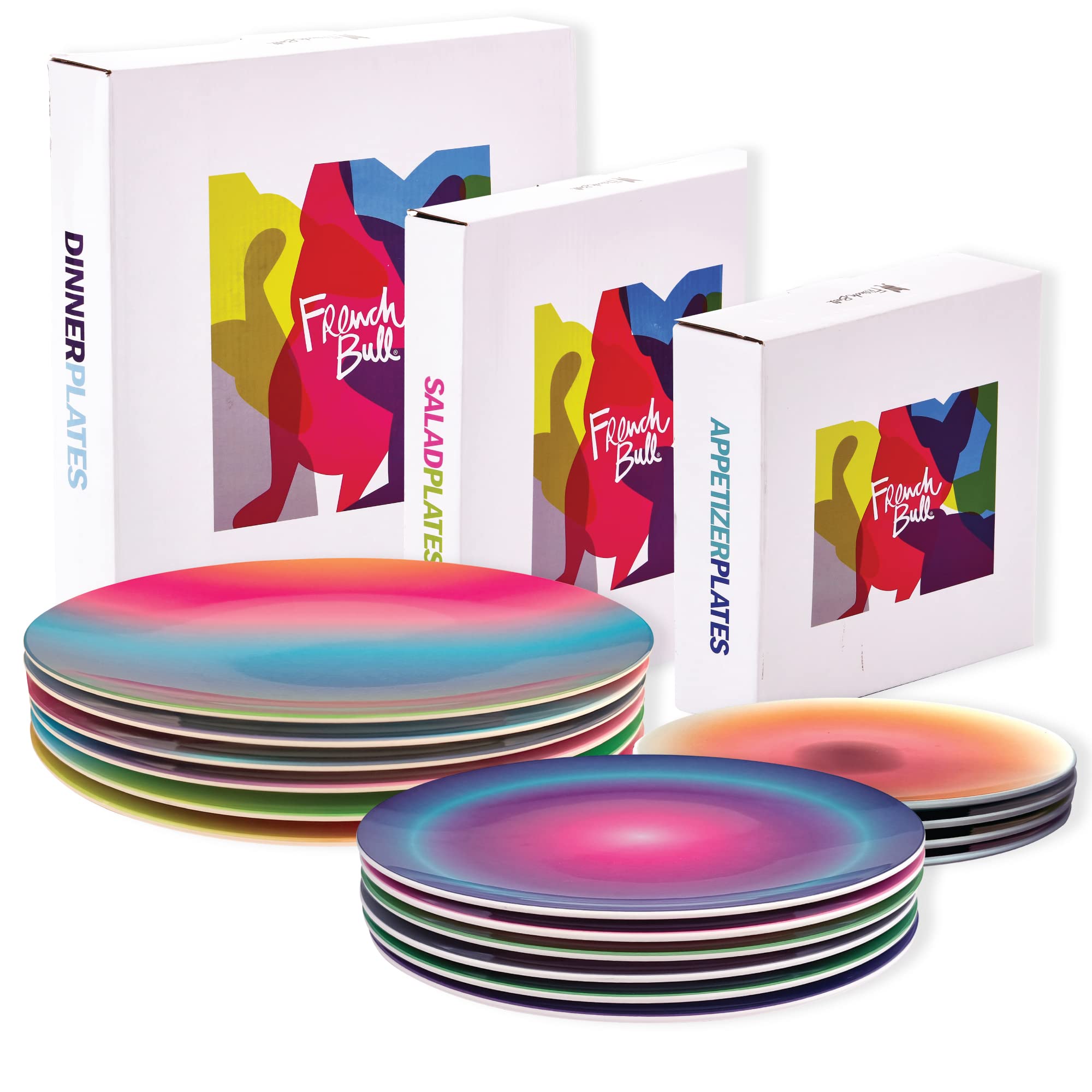 Snapklik.com : French Bull Melamine Assorted Plates-6 Piece Set ...