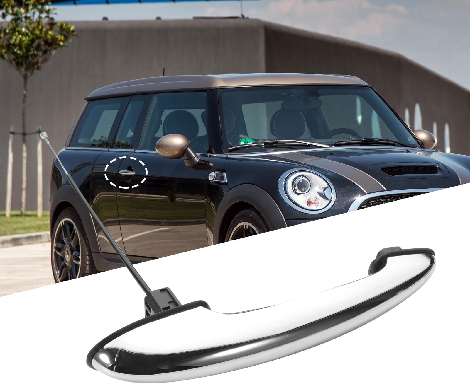 HouYeen Front Left Passenger Side Exterior Door Handle with Cable ...