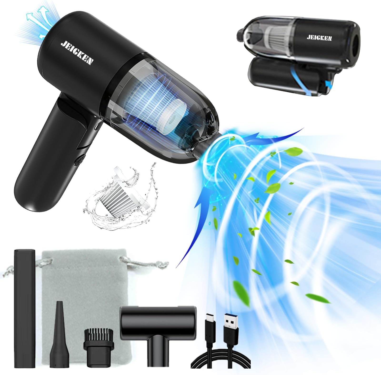 Amazon.com - 4-in-1 Handheld Vacuum, 15000PA 80000RPM Cordless Handheld ...