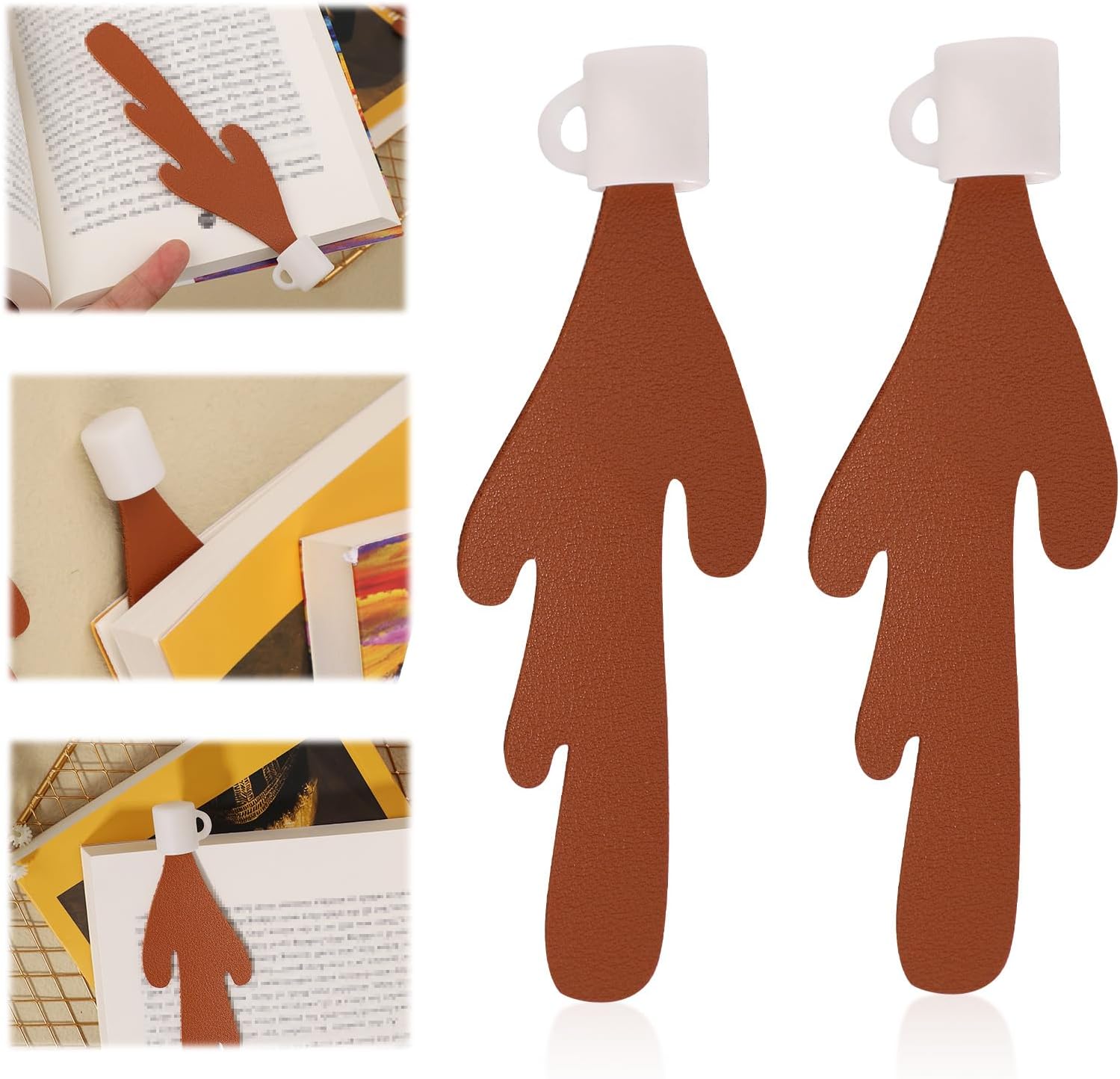 Amazon.com: XIHIRCD 2pcs Spilled Coffee Bookmark, Cute Funny Unique ...