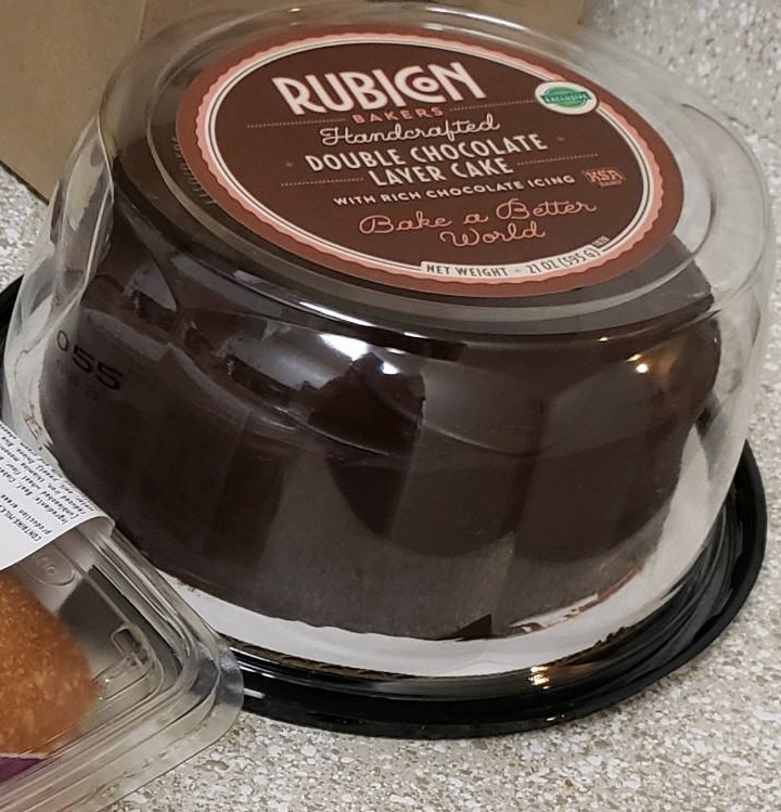 Amazon.com: RUBICON BAKERY Double Layer Chocolate Cake 6 Inch, 21 OZ ...