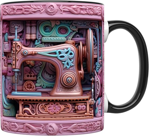 Amazon.com: YouNique Designs 3D Mug, Sewing & Quilting Gifts for ...