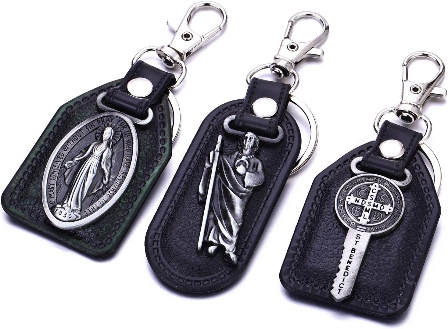 Amazon.com: 6pcs Our Lady Virgin Mary Crucifix Miraculous Medals Key ...